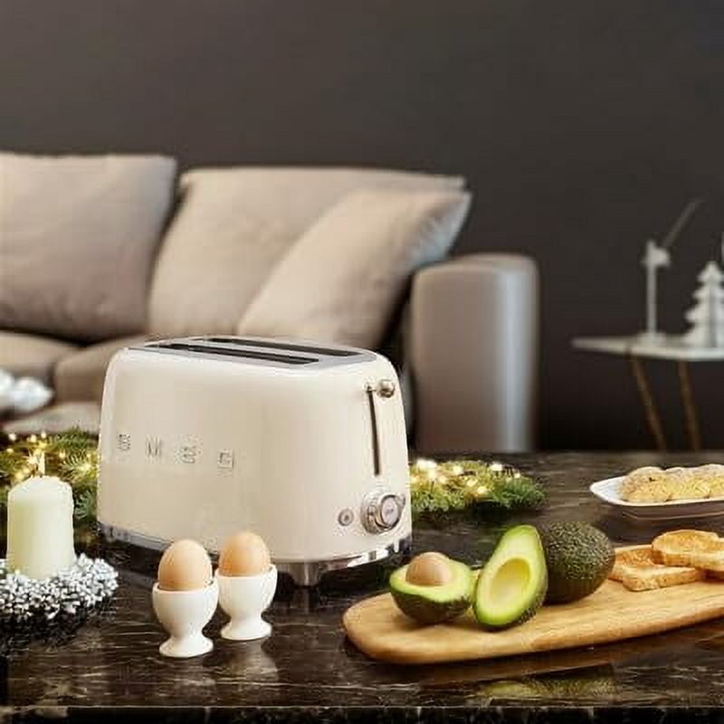 SMEG 2 Slice Toaster with 6 Presets and Defrost Function and Removable ...