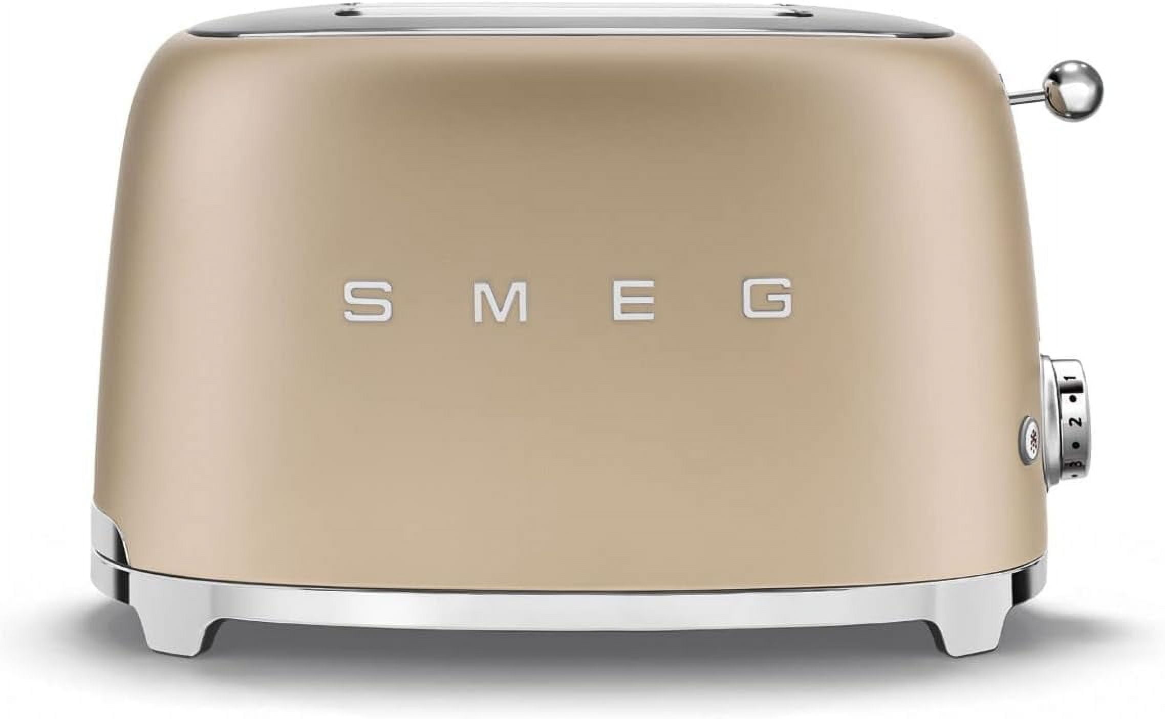 SMEG 2 Slice Toaster with 6 Presets and Defrost Function and Removable ...