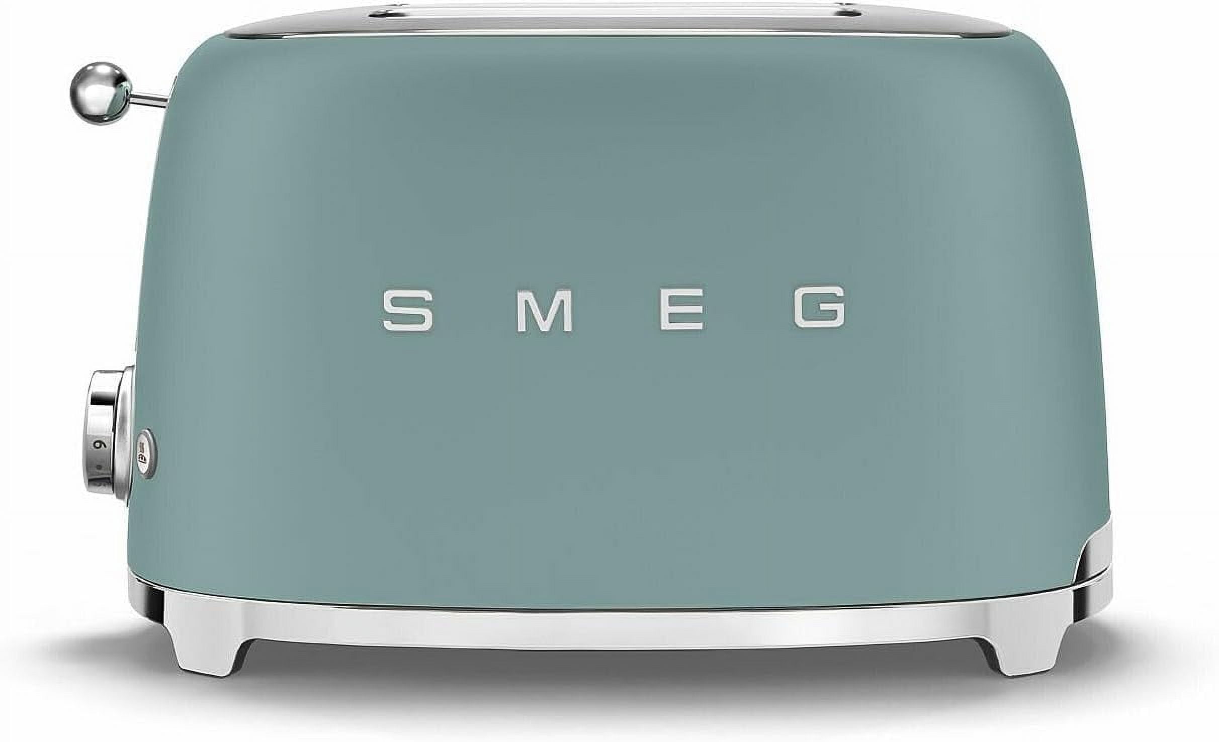 SMEG 2 Slice Toaster with 6 Presets and Defrost Function and Removable ...