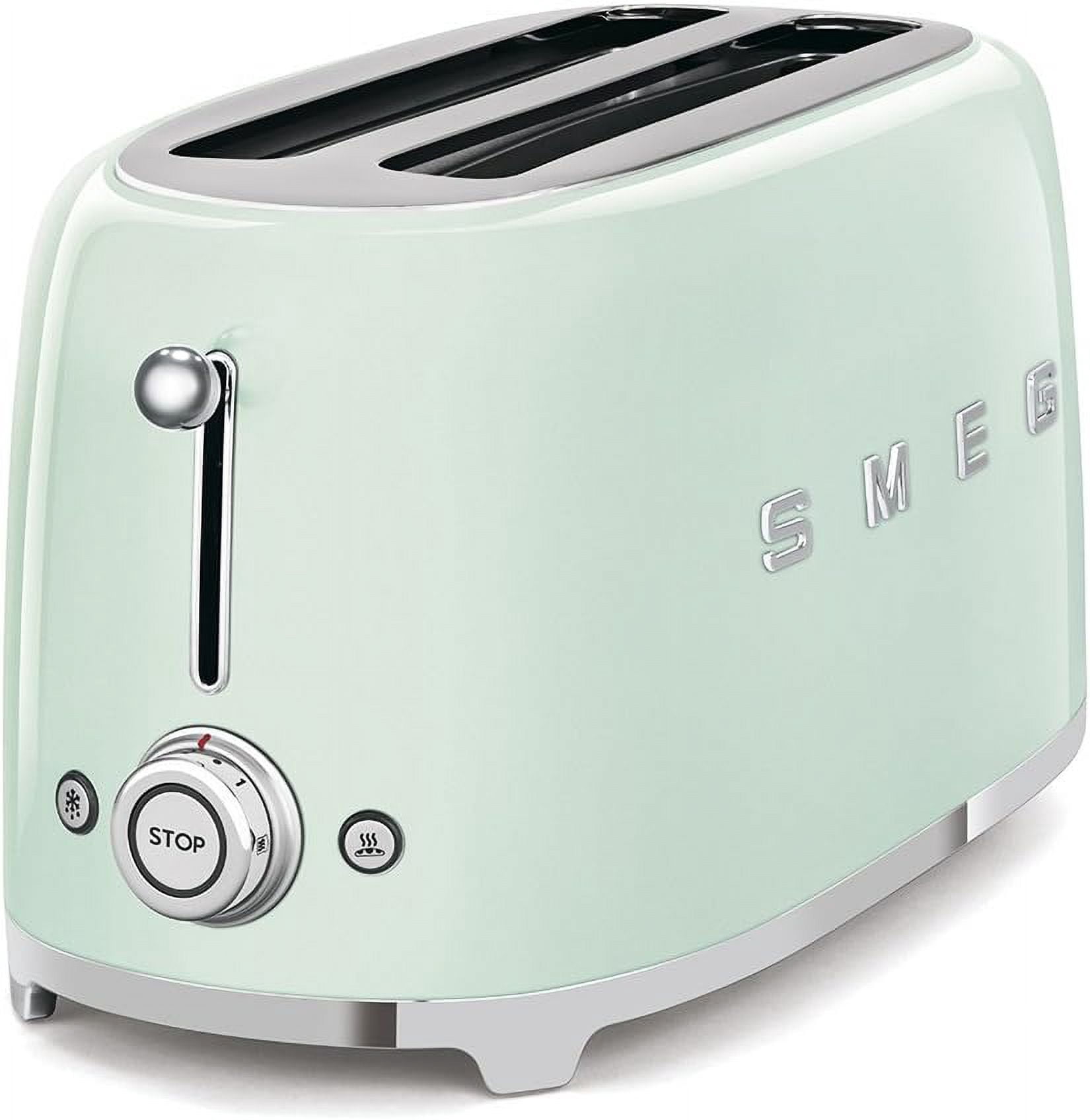SMEG 2 Slice Toaster with 6 Presets and Defrost Function and Removable ...