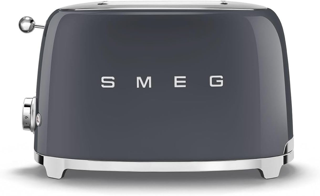 SMEG 2 Slice Toaster with 6 Presets and Defrost Function and Removable ...
