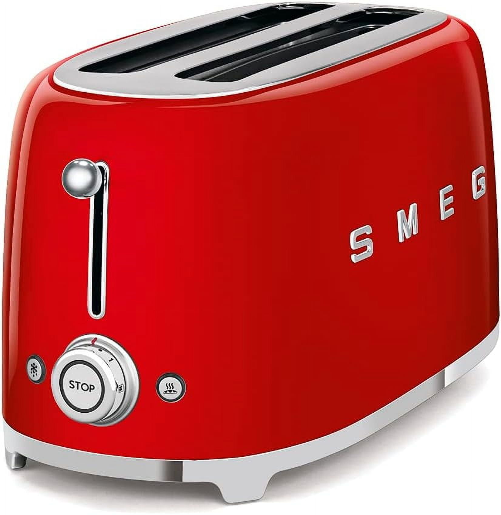 SMEG 2 Slice Toaster with 6 Presets and Defrost Function and Removable ...