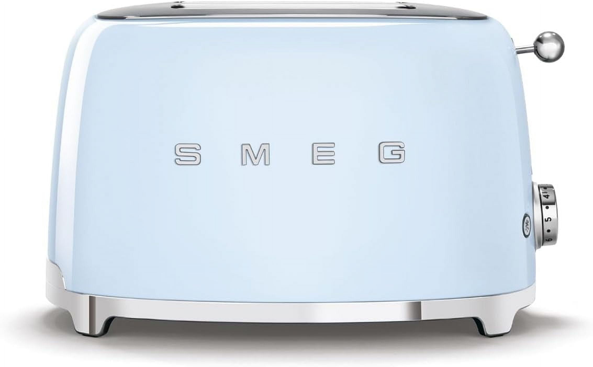 SMEG 2 Slice Toaster with 6 Presets and Defrost Function and Removable ...