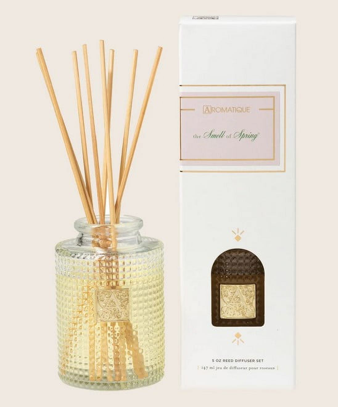 SMELL OF SPRING Aromatique Reed Diffuser Gift Set Glass Vessel ...
