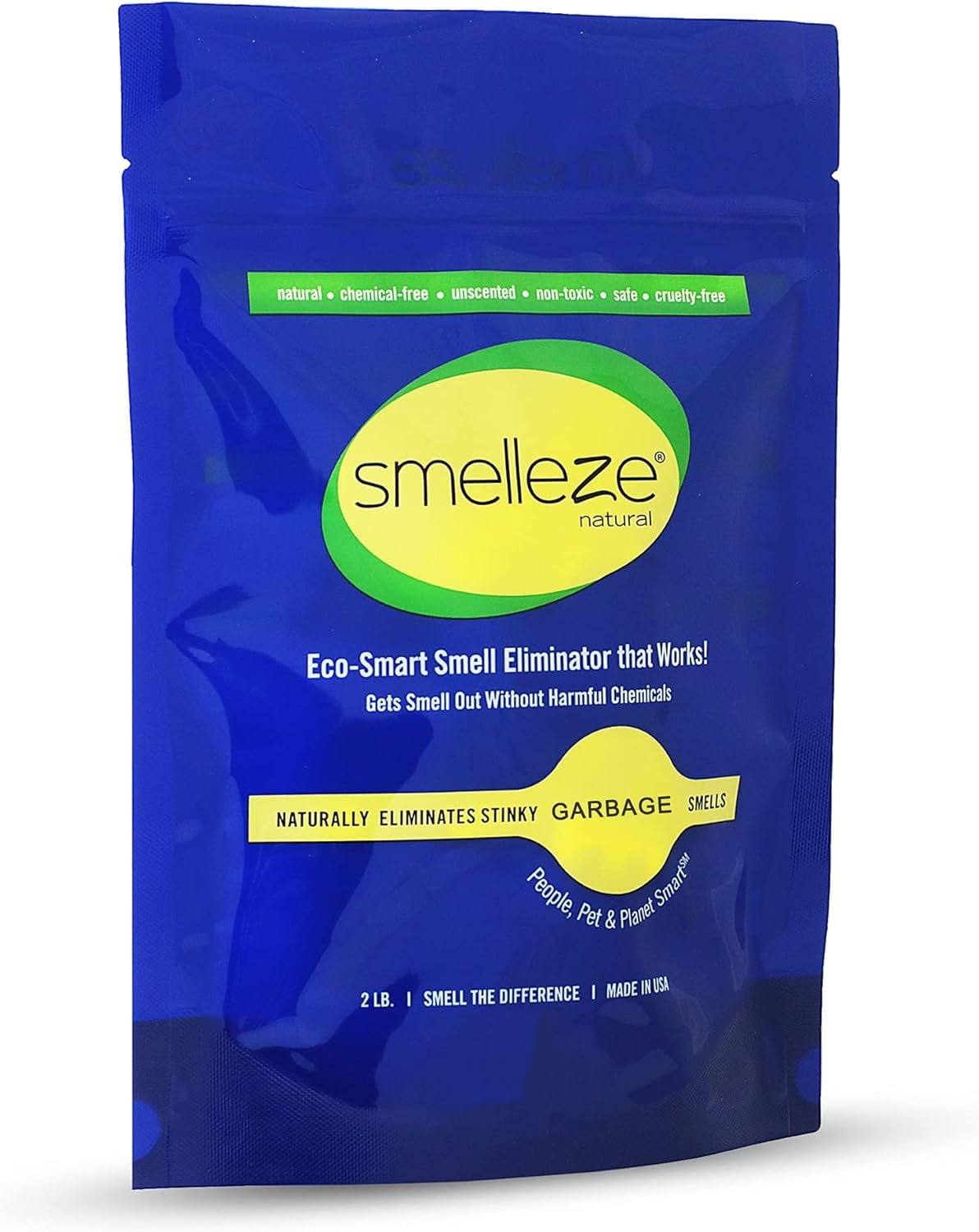 SMELLEZE Natural Garbage Smell Removal Deodorizer: 2 lb. Granules Rids ...