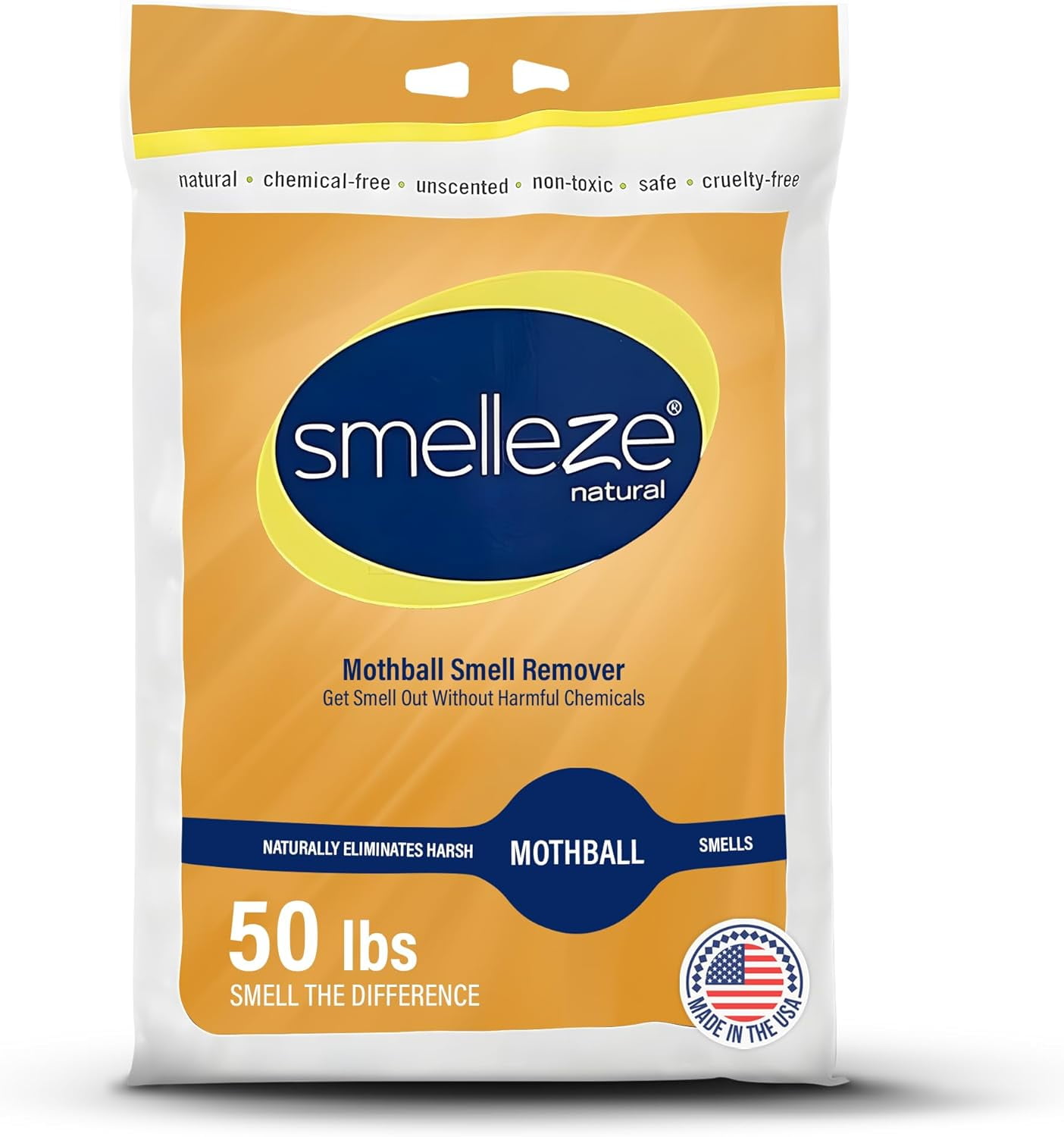 SMELLEZE Natural Moth Ball Smell Eliminator Deodorizer: 50 lb. Powder ...