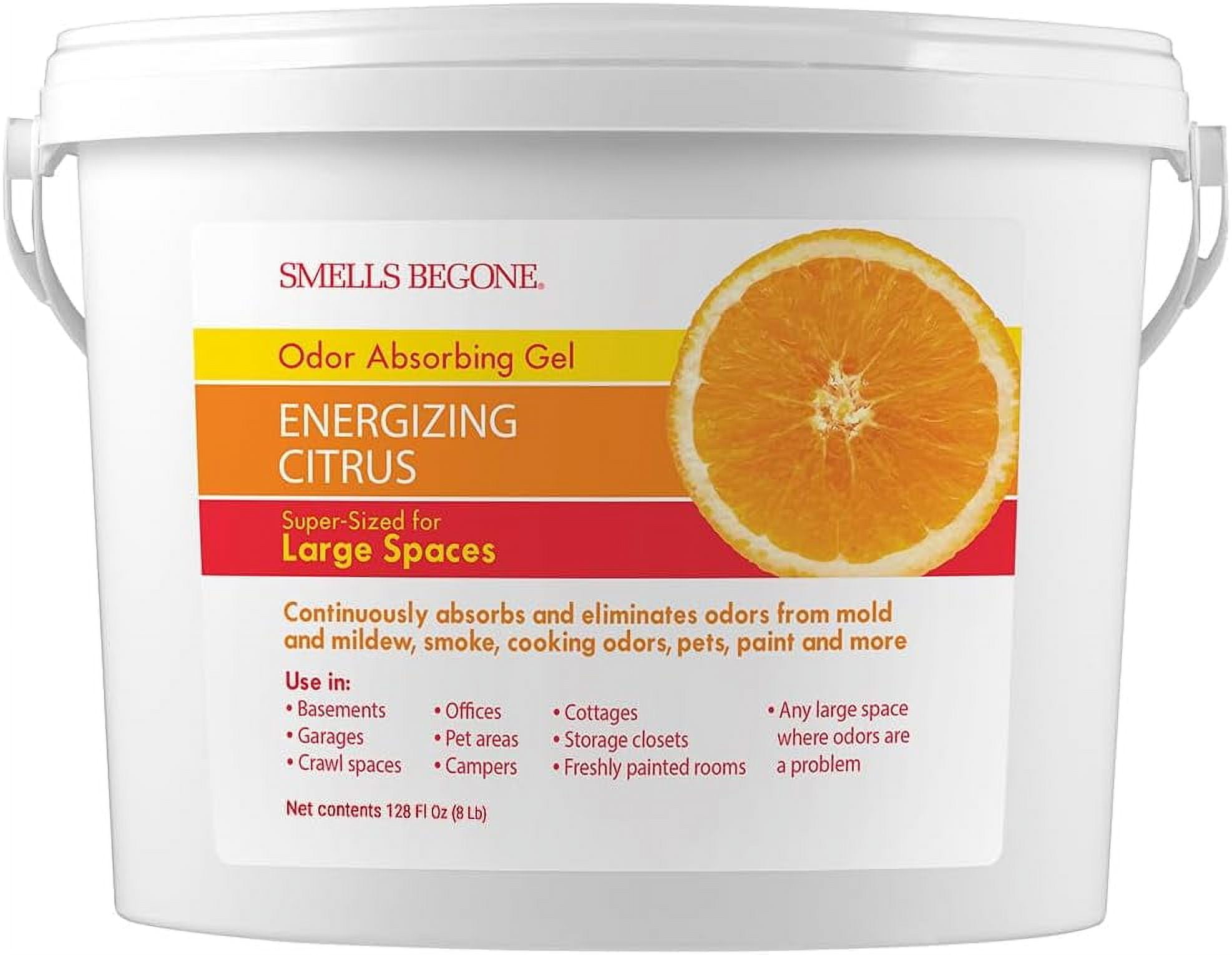 Free Shipping! SMELLS BEGONE Odor Absorber Gel 1 Gallon Neutralizes Odors Up to 120 Days Citrus ...