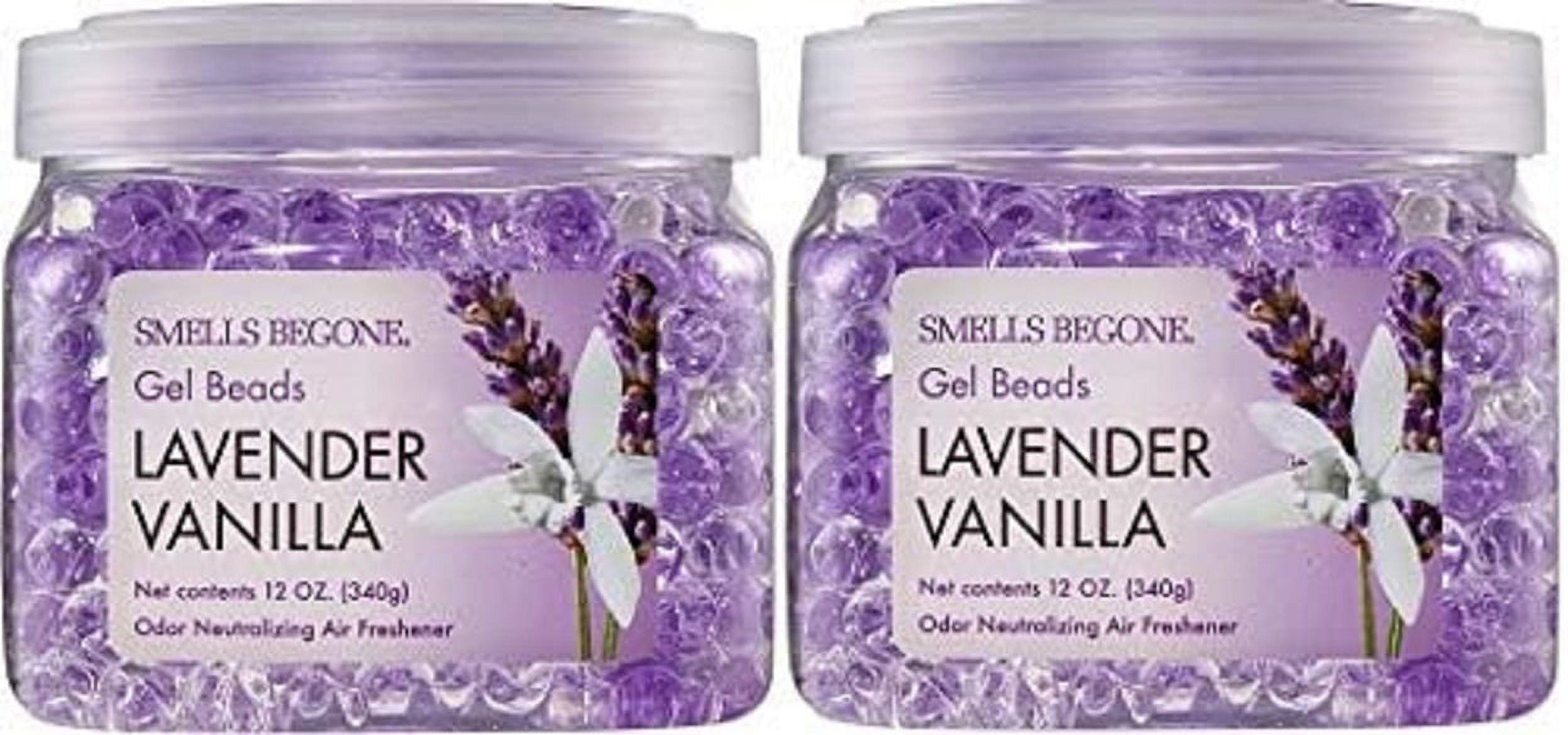 SMELLS BEGONE 12oz Odor Absorber Gel Beads, Lavender Vanilla, Air ...