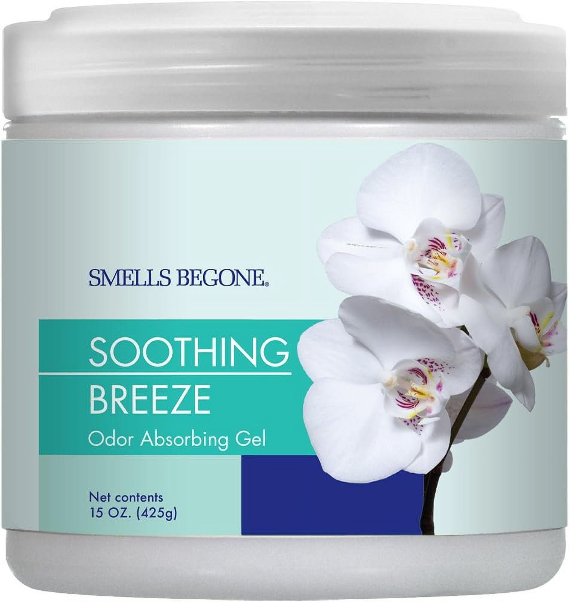 SMELLS BEGONE Air Freshener Odor Absorber Gel - Absorbs Odor from Bathrooms, Cars, Pet Areas ...