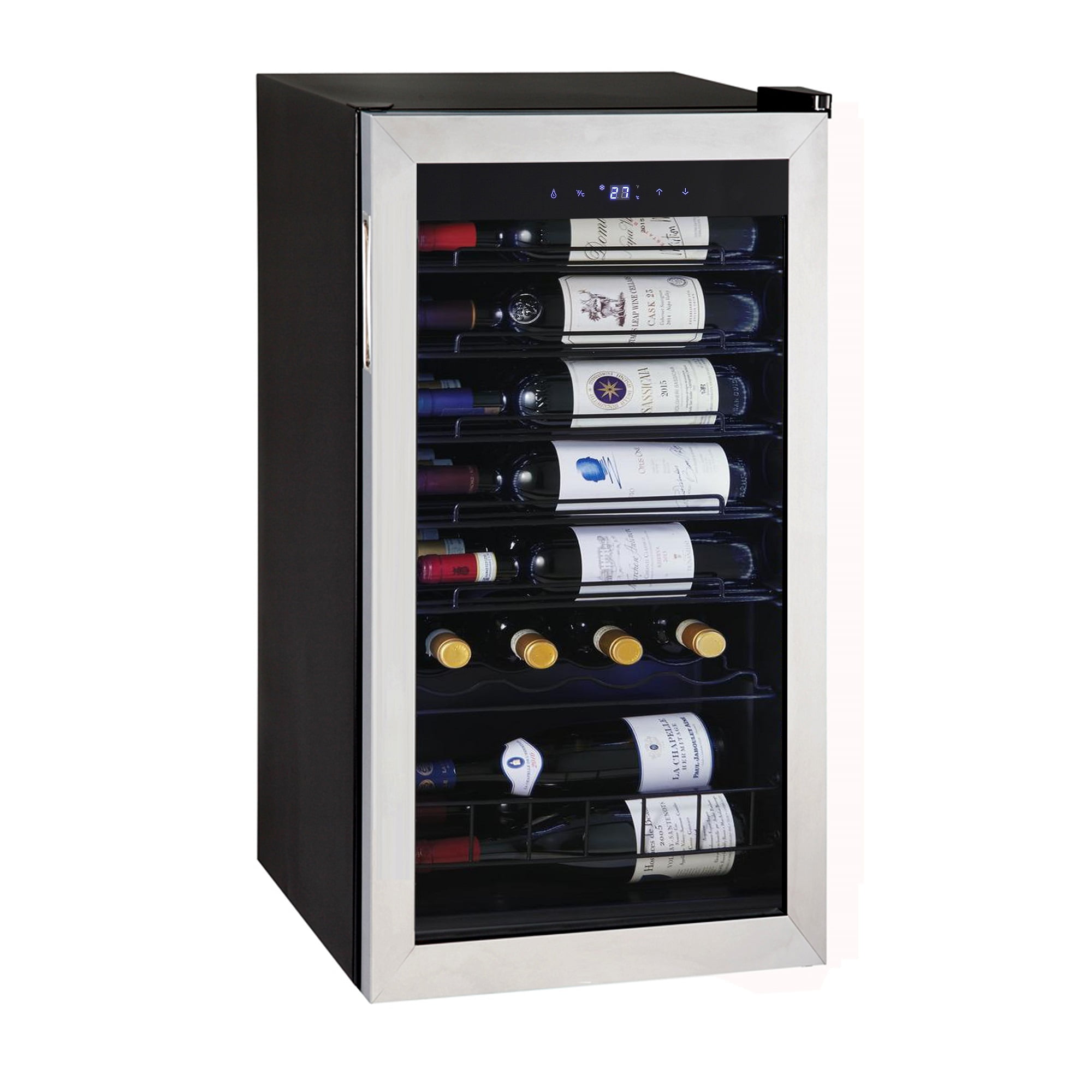 SMETA 3.1 Cu ft 28 Bottles Compressor Wine Coolers Stainless Steel Door ...