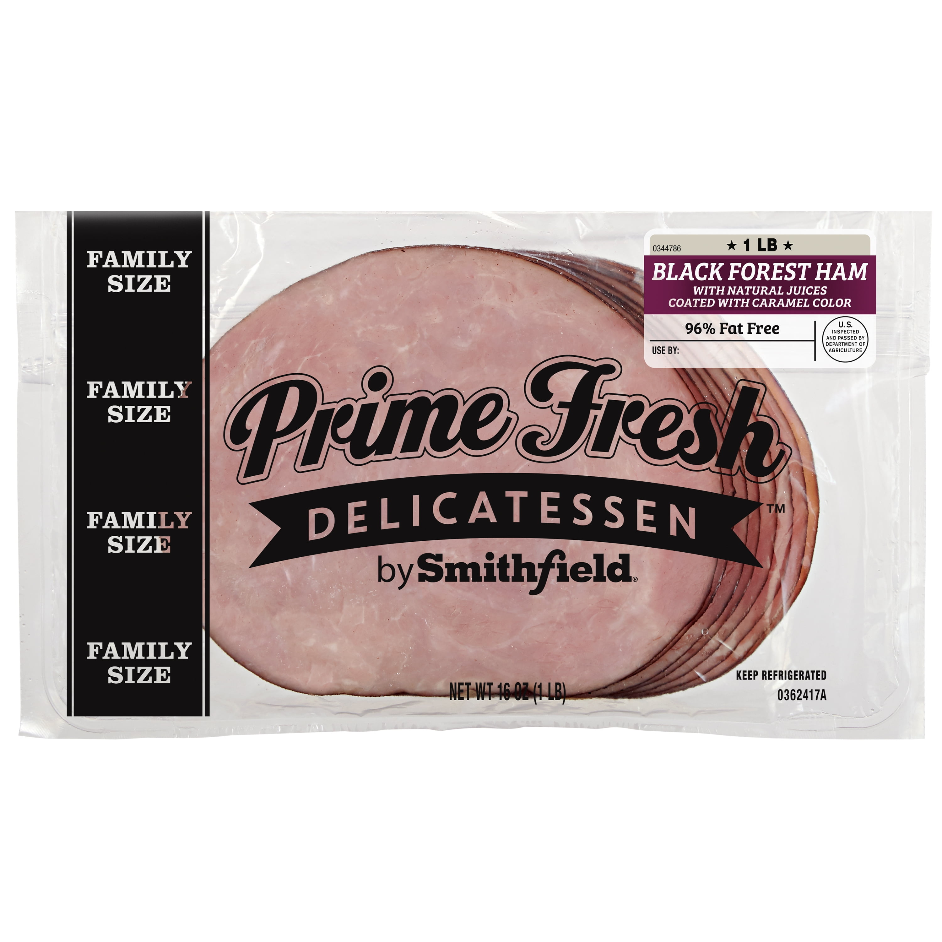 Smithfield Prime Fresh Black Forest Ham, Deli Sliced Ham, 16 oz ...
