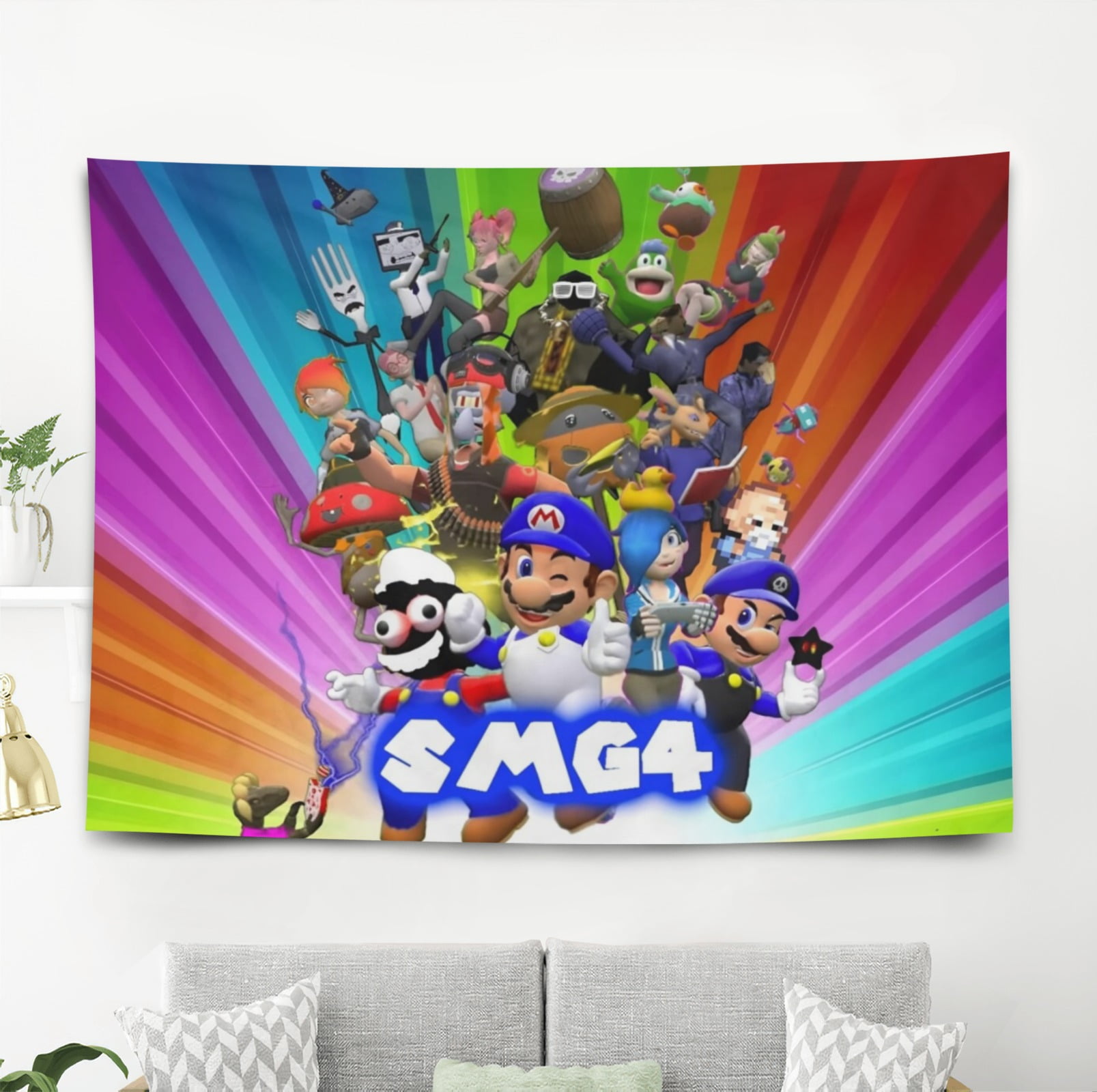 SMG4 movie-Theme Anti-pilling Tapestry Gift Wall Hanging Backdrop for ...