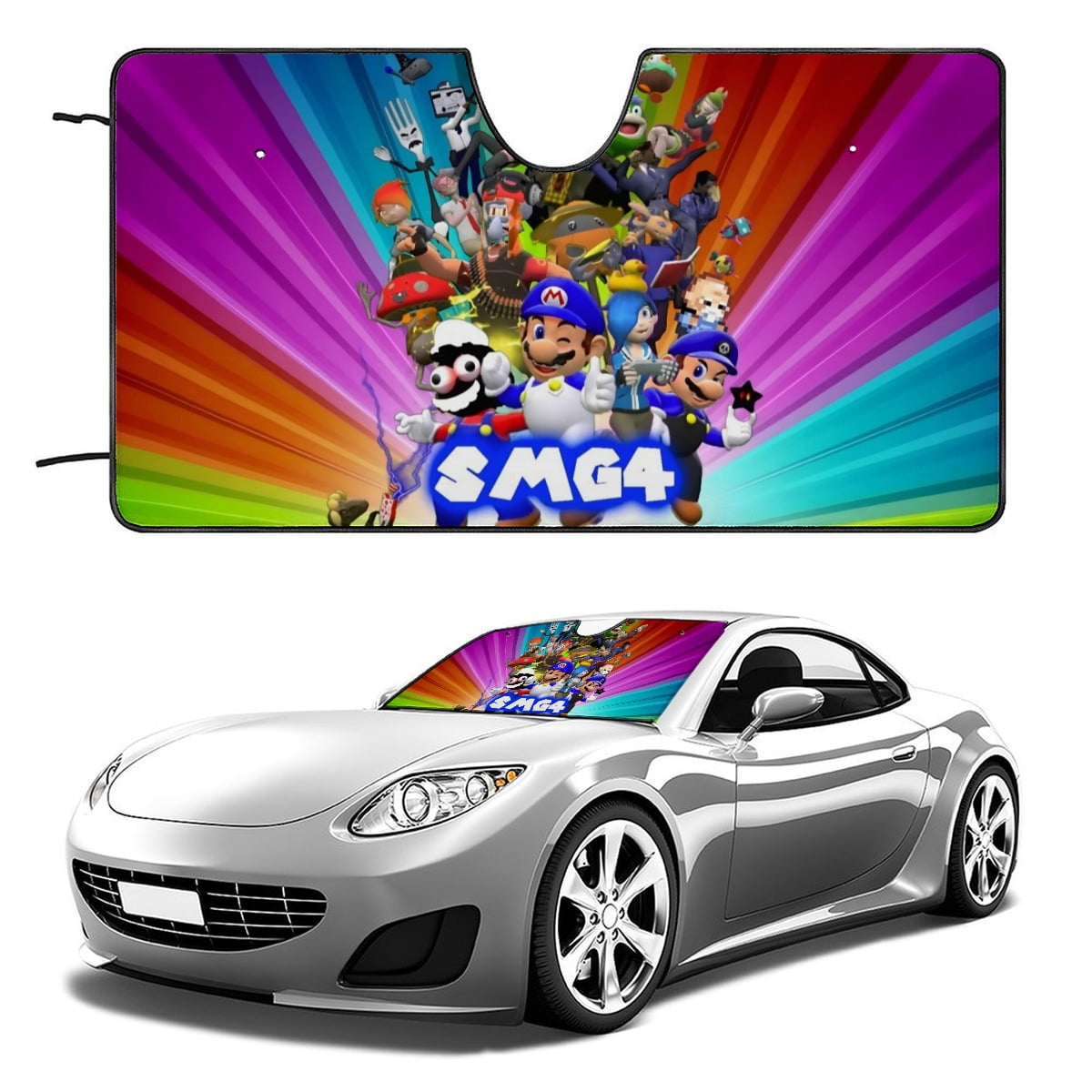 SMG4 movie-theme Windshield Sun Shade Front Protector Folding Car Sun ...