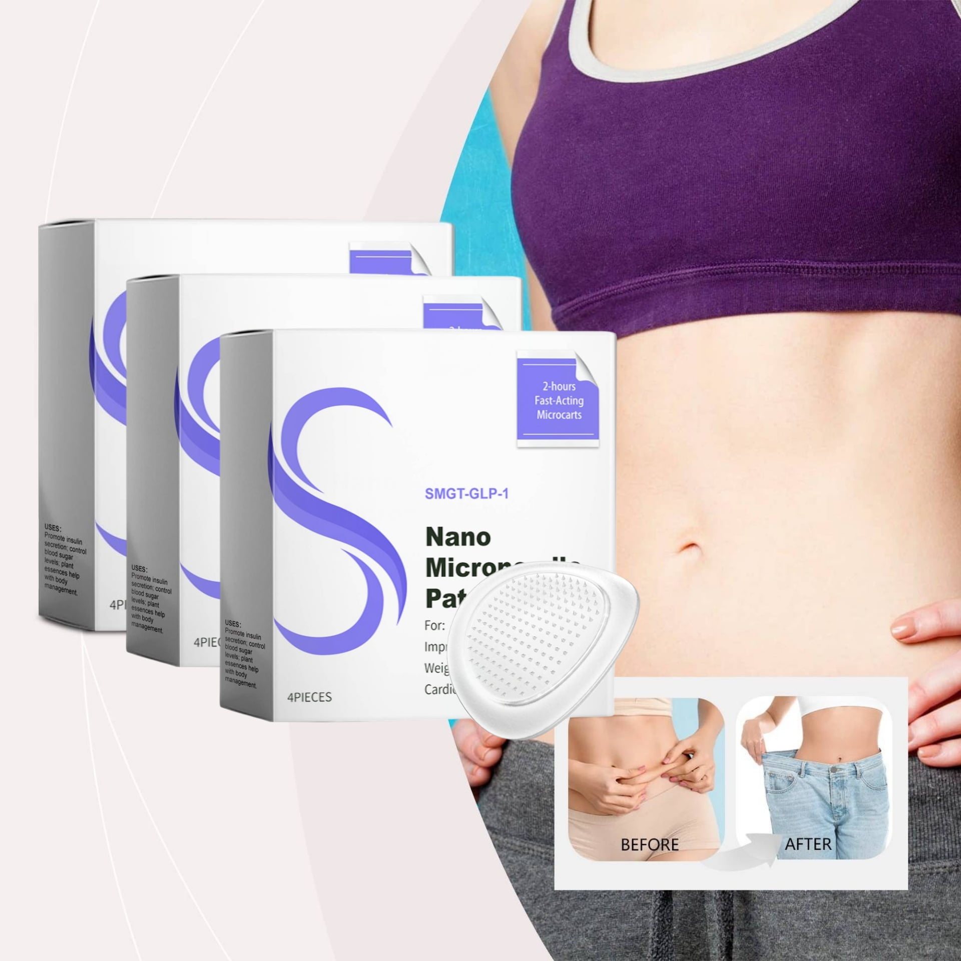 SMGT-GLP-1 Nano Patch,Nano Microneedle Patches for Skin Renewal ...