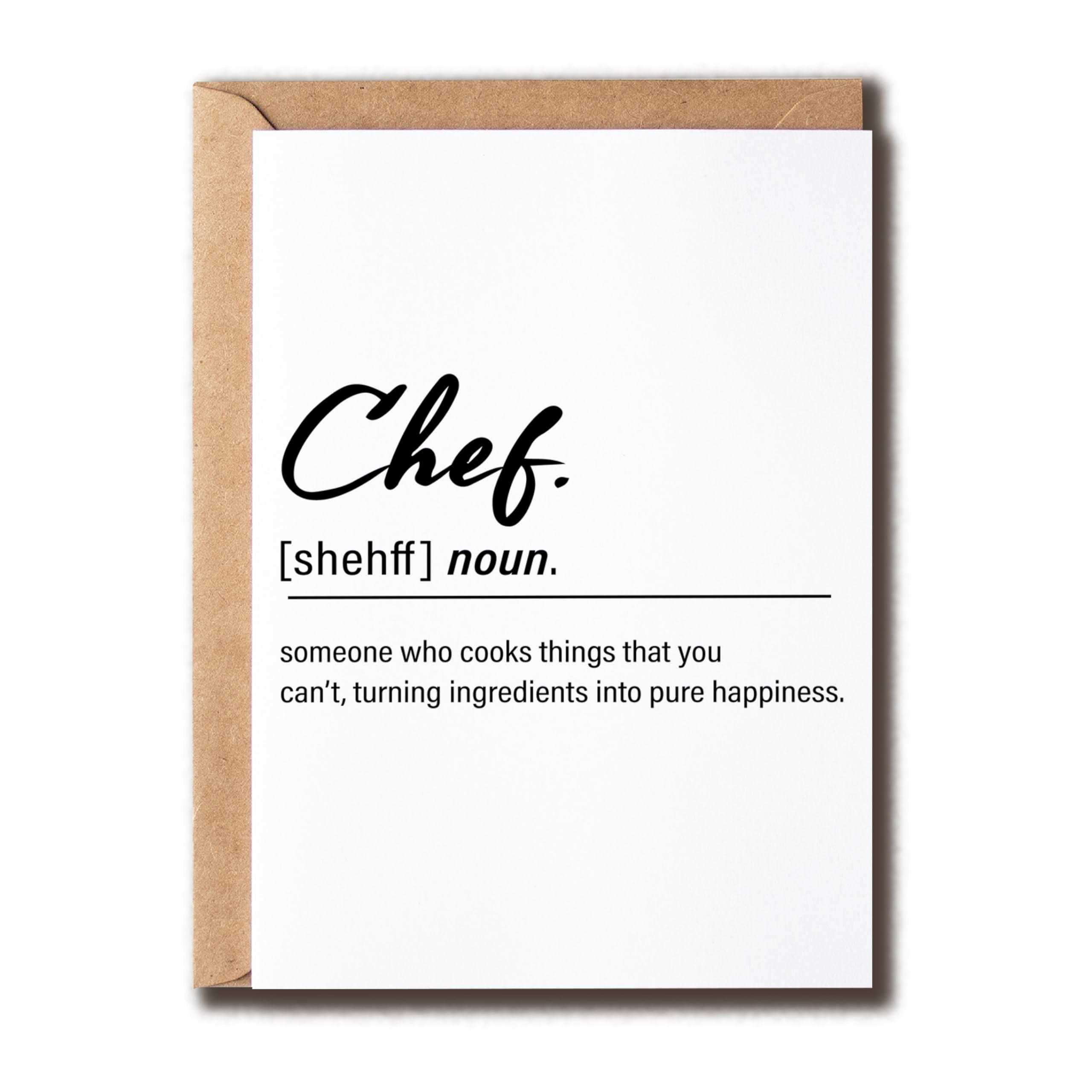 SMHGifts Chef dictionary card - Chef Birthday Card - Chef Card - Birthday Card For Chefs - Funny ...