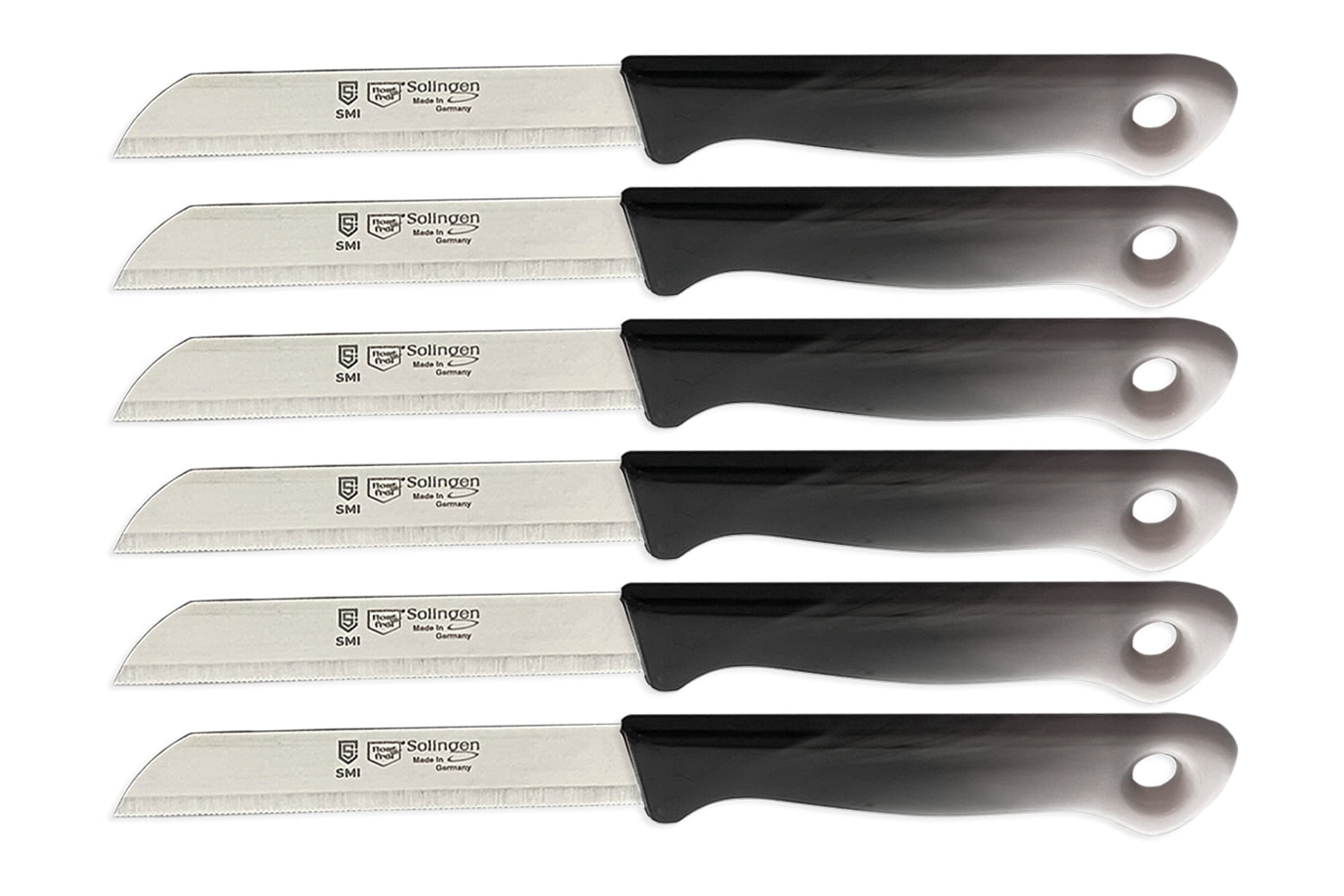 SMI 6 Pcs Solingen Germany Paring Knife Set Serrated Edge Knife for ...