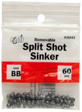 SMI Removable Split Shot Sinker size BB 60pcs. BEAU34102 - Walmart.com