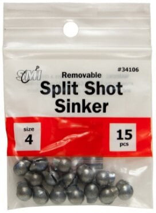 SMI Removable Split Shot Sinkers size 4 15pcs BEAU34106 - Walmart.com