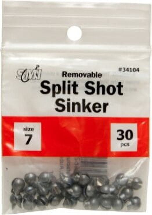 SMI Removable Split Shot Sinkers size 7 30pcs BEAU34104 - Walmart.com