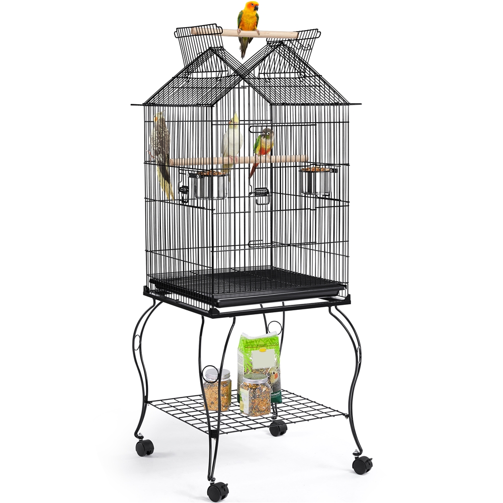 Seny Corner Bird Cage for Cockatiel Parakeet Budgies Parrot White ...