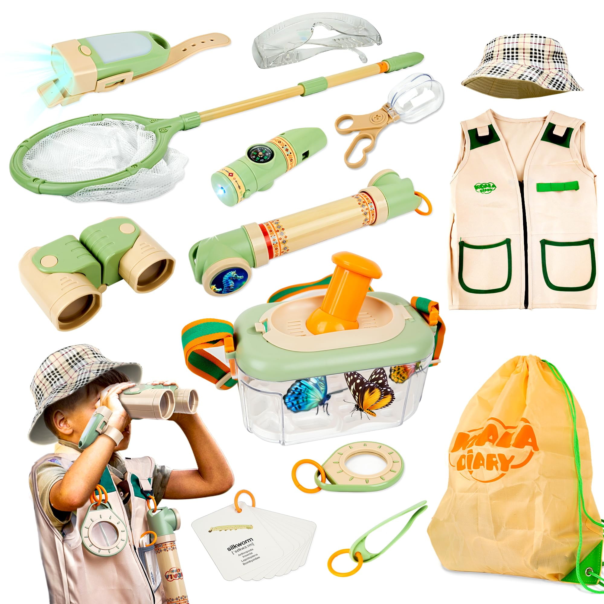 SMILESSKIDDO Kids Explorer Kit, 27 Pcs Outdoor Explorer Kit & Bug ...