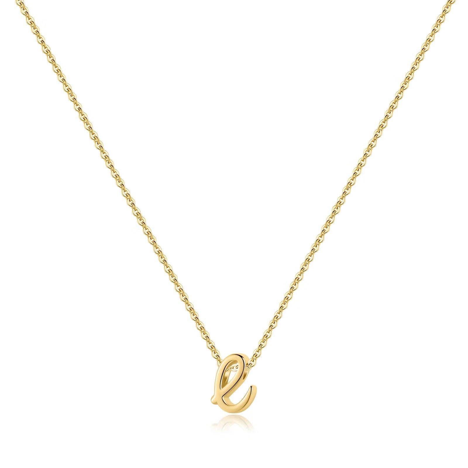 SMILEST 925 Sterling Silver Initial Necklace for Women Dainty Cursive ...