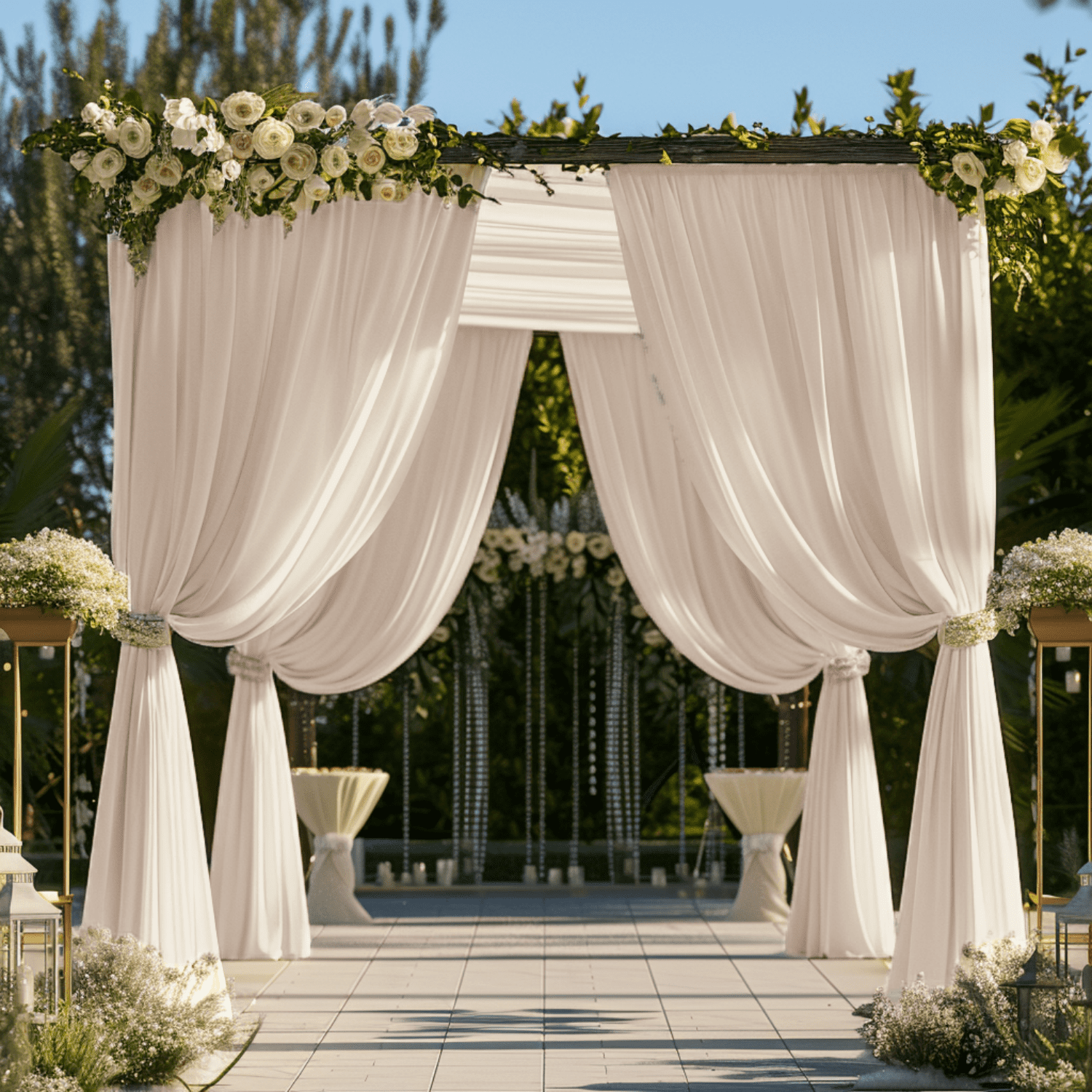 SMILETIME Back Tab Curtains, 2-Panel Set Rod Pocket & Pinch Pleat ...