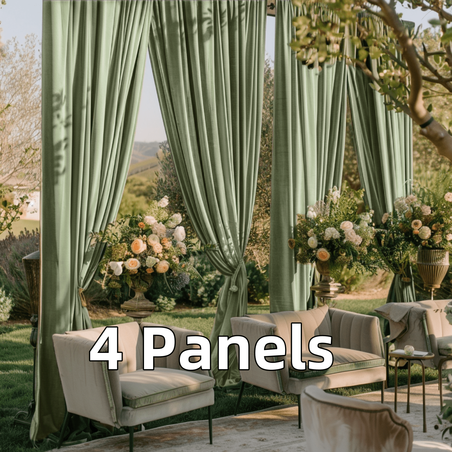 SMILETIME Outdoor Curtains for Patio, Premium Thick Privacy Rod Pocket ...