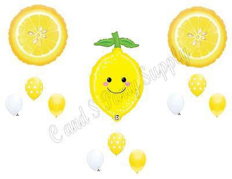 SMILEY LEMONADE Summer Birthday Party Balloons Decoration Shower Fruit ...