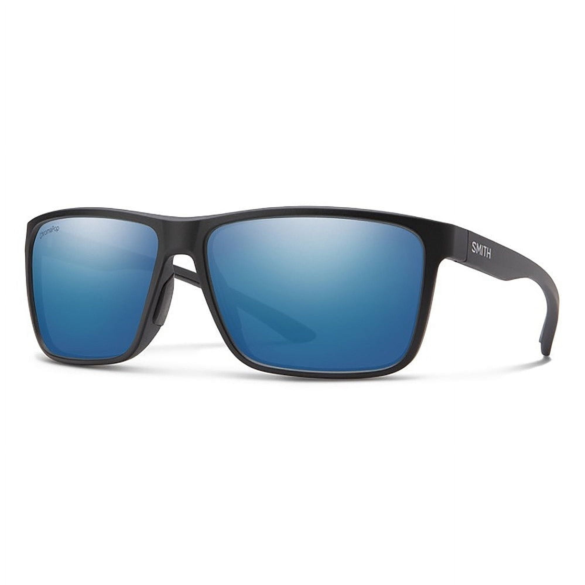 SMITH Riptide Matte Black - ChromaPop Glass Polarized Blue Mirror ...