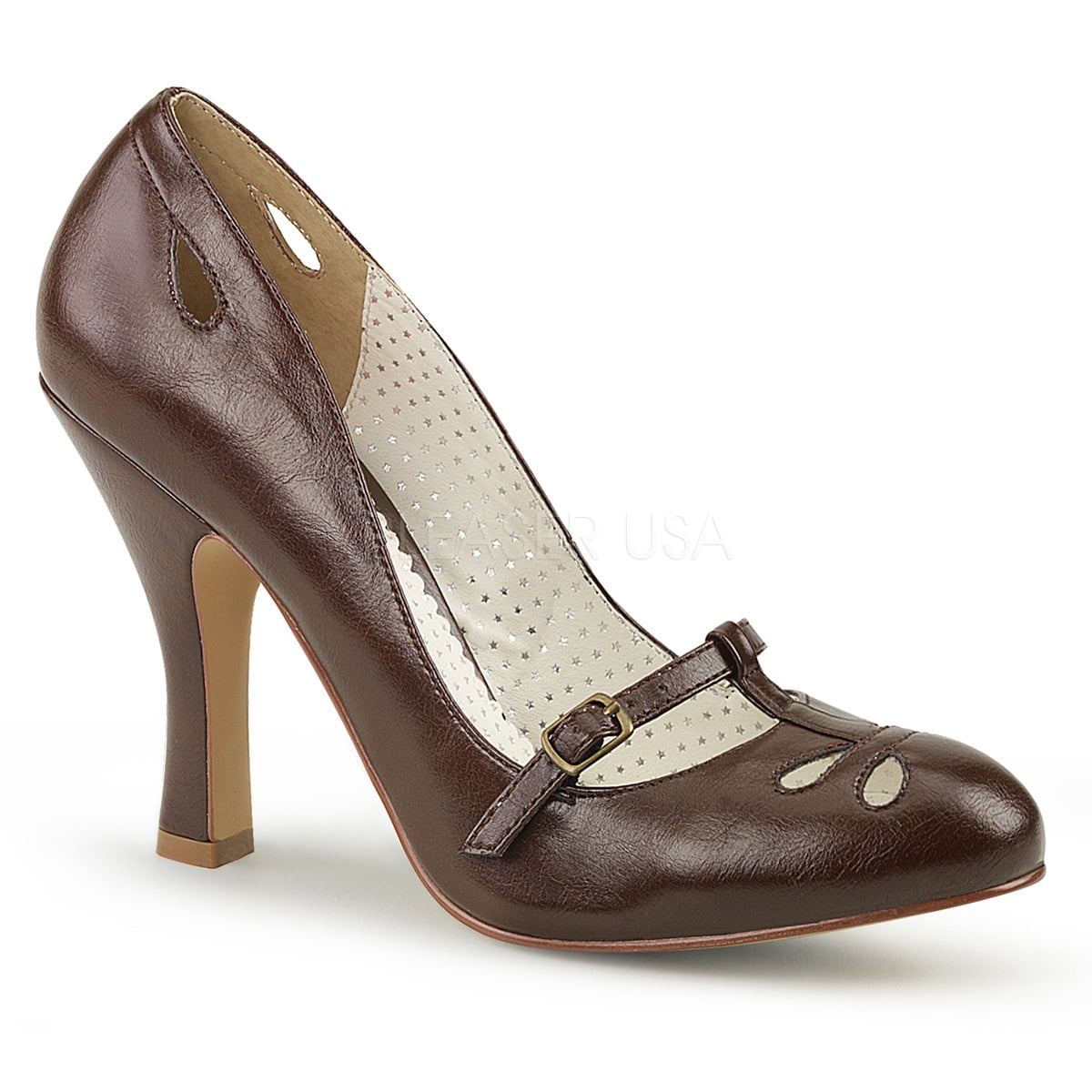 SMITTEN-20, 4" Heel Instep Strap Mary Jane Pump Shoes - Walmart.com