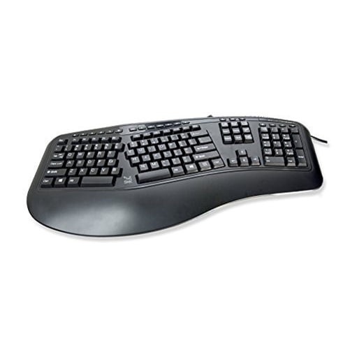 SMK-Link TAA-Compliant Ergonomic USB Keyboard, Black - Walmart.com