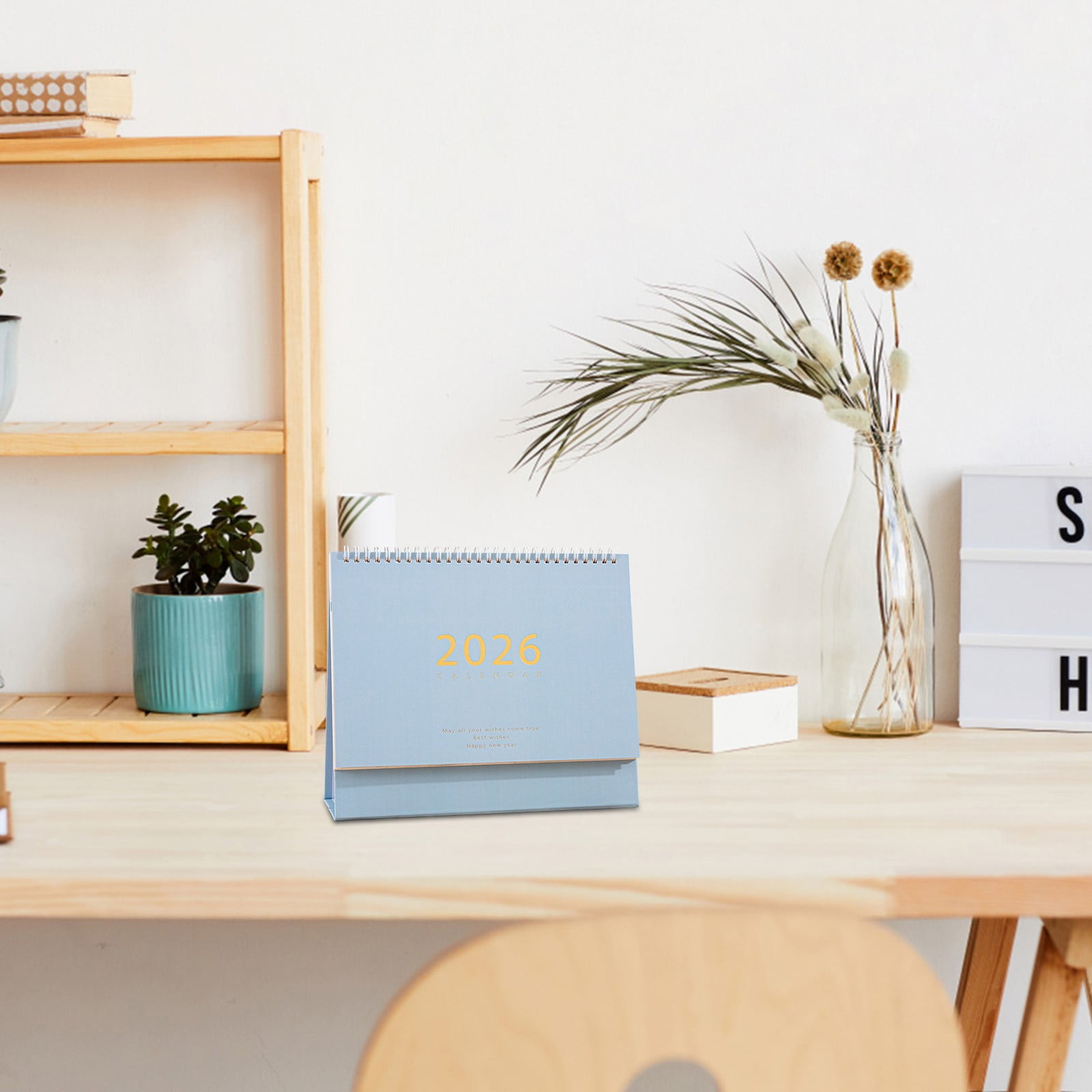 SMKE 2026 Simple Desk Calendar,Elegant Desktop Ornament,High-Quality ...