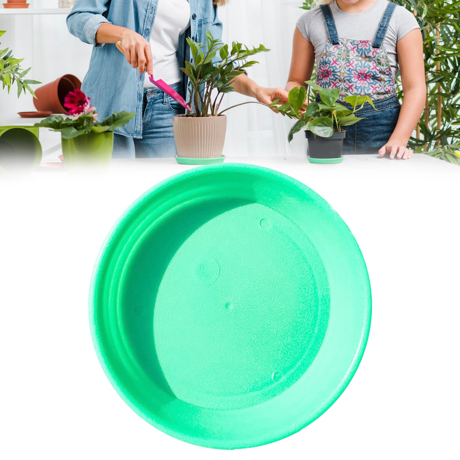 SMKE 5Pc Plastic Plant Saucer,Heavy-Duty Indoor Outdoor Pot Trays ...