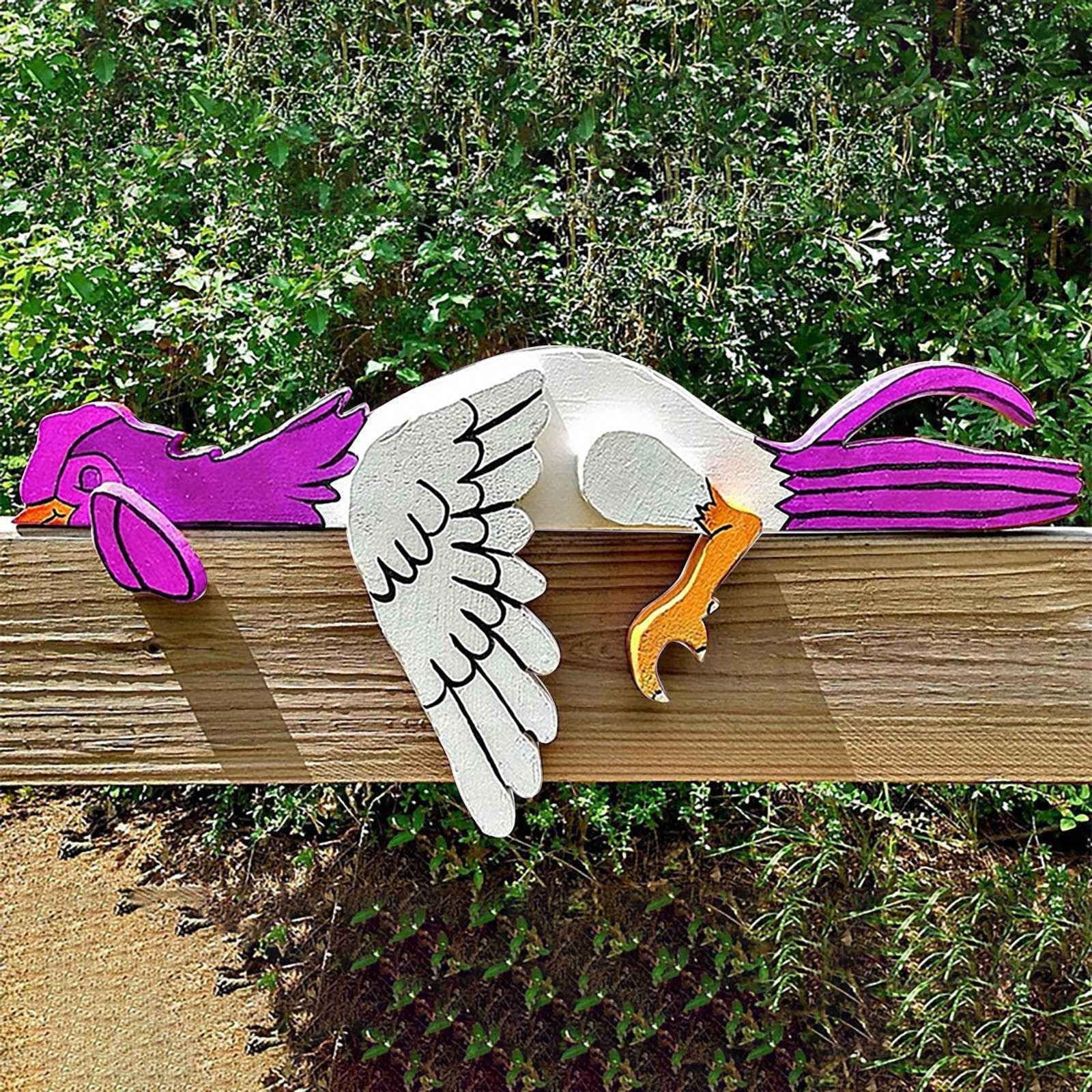 SMKE Chicken Fence Decoration Funny Farm Sculpture Chicken Decorations ...