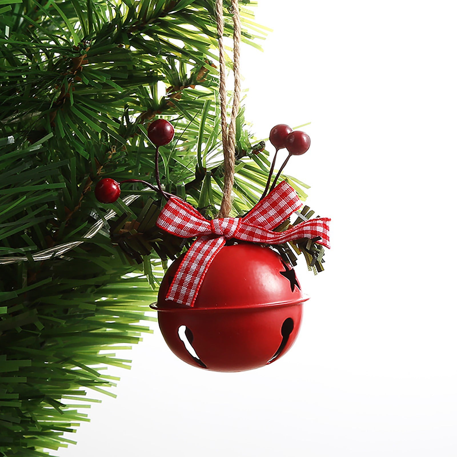 SMKE Christmas Jingle Bell Ornaments,Star Pattern,1.96-Inch Diameter ...