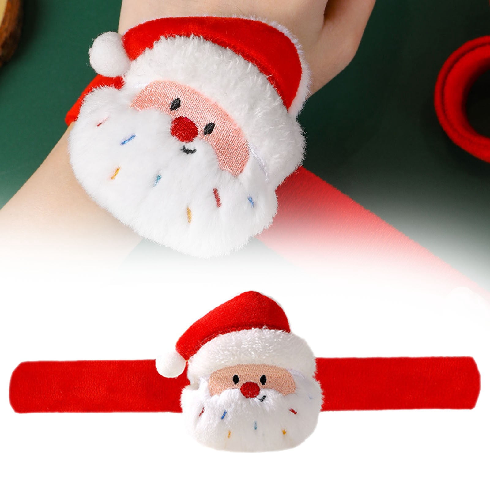SMKE Christmas Stuffed Animal Slap Bracelets Plush Animal Wristband ...