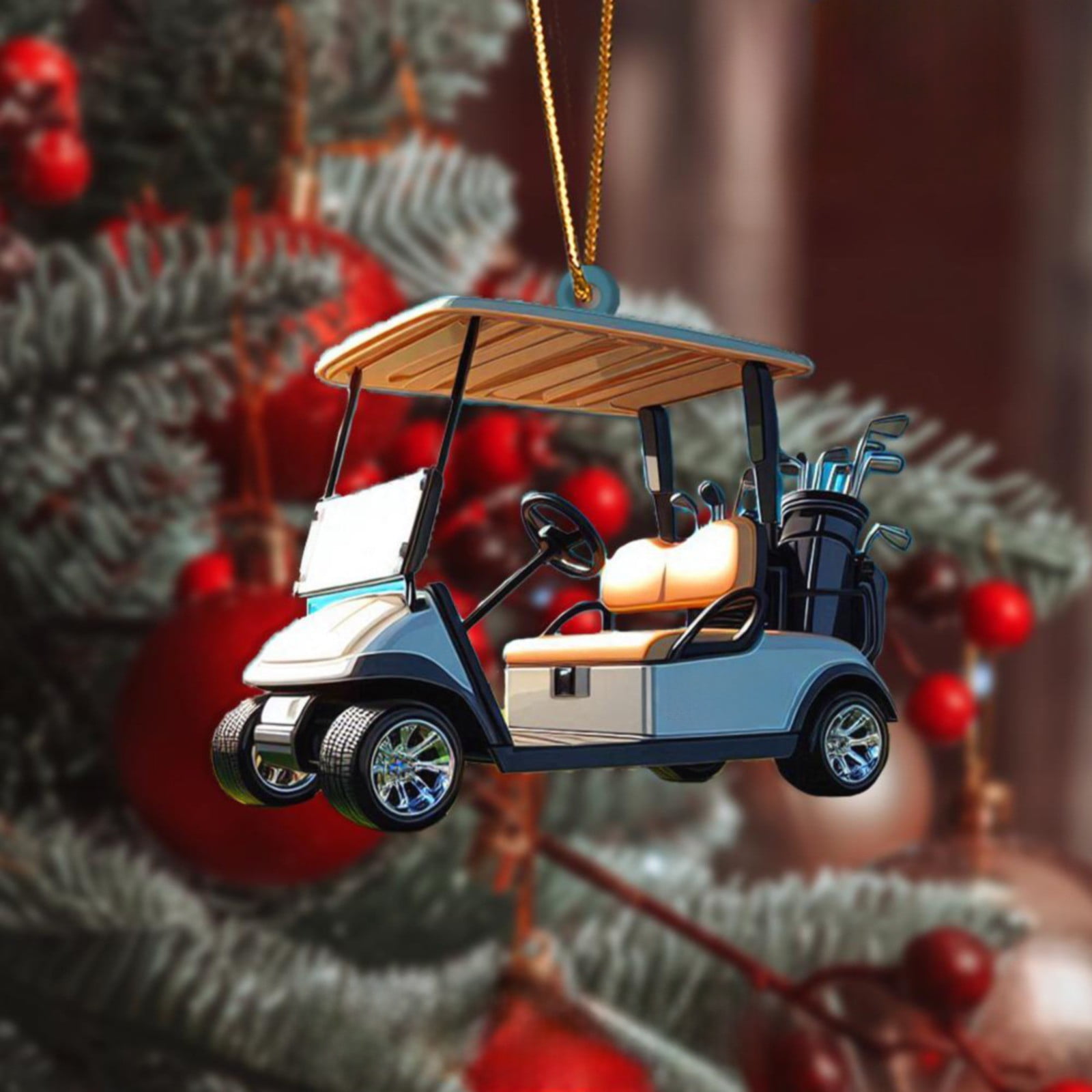 SMKE Christmas Truck Pine Tree 2D Flat Car Rear View Mirror Accessories ...