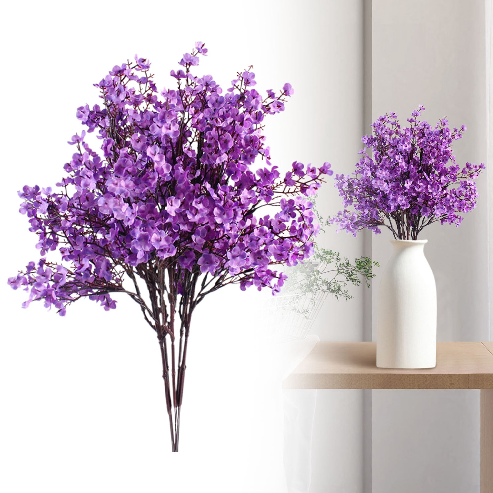 SMKE Flowers Artificial Bulk Fake Bouquets Red Real Touch Silk Floral ...