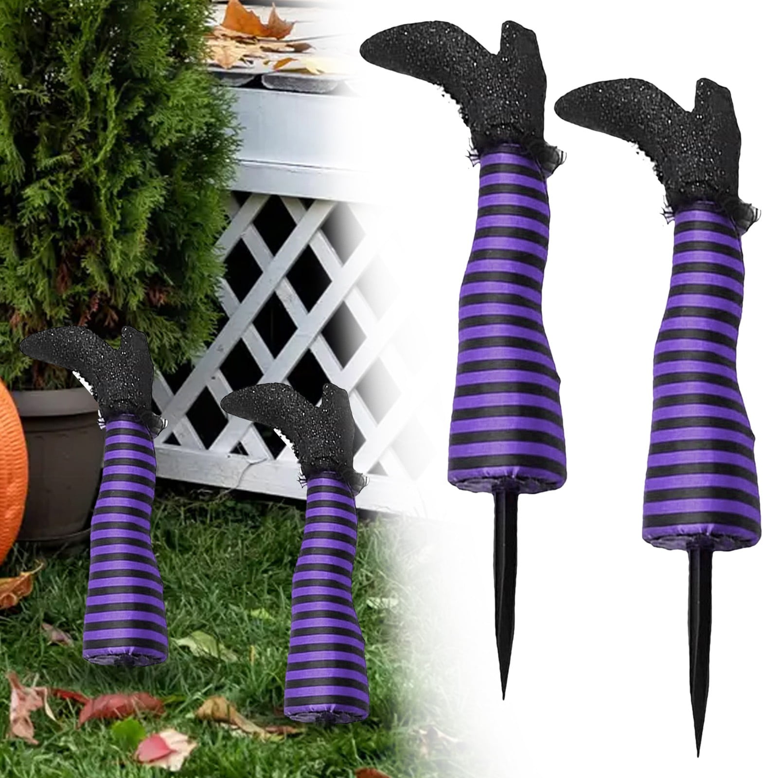 SMKE Halloween Witch Legs Yard Stake Decoration, Decorations Outdoor ...