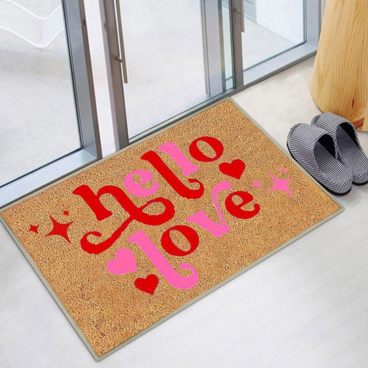 SMKE Valentines Coir Door Mat,19X31In Valentine'S Day Themed Mat For ...