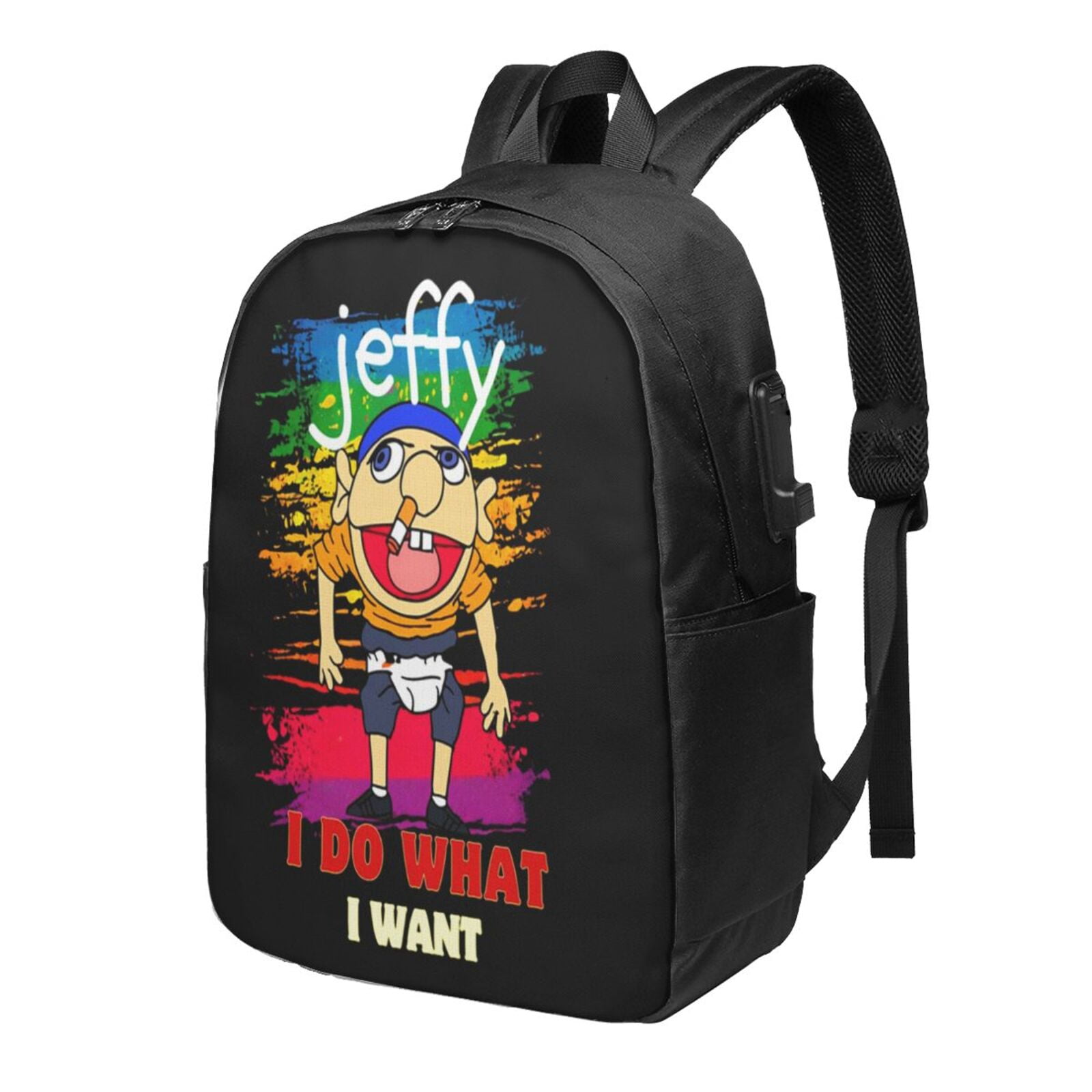 SML Jeffy Backpack with USB Charging Port Daypack Laptop Backpack ...