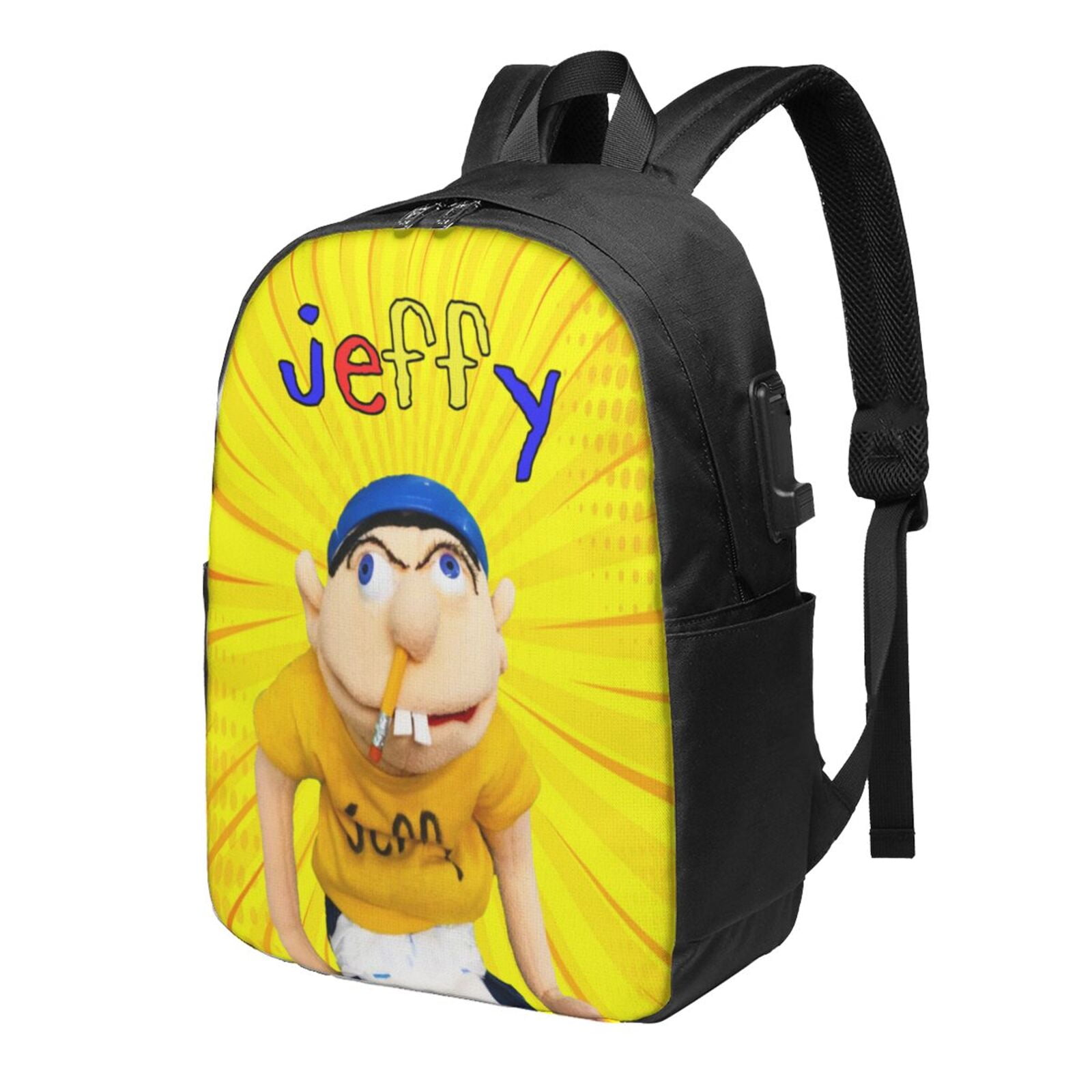 SML Jeffy Backpack with USB Charging Port Daypack Laptop Backpack ...