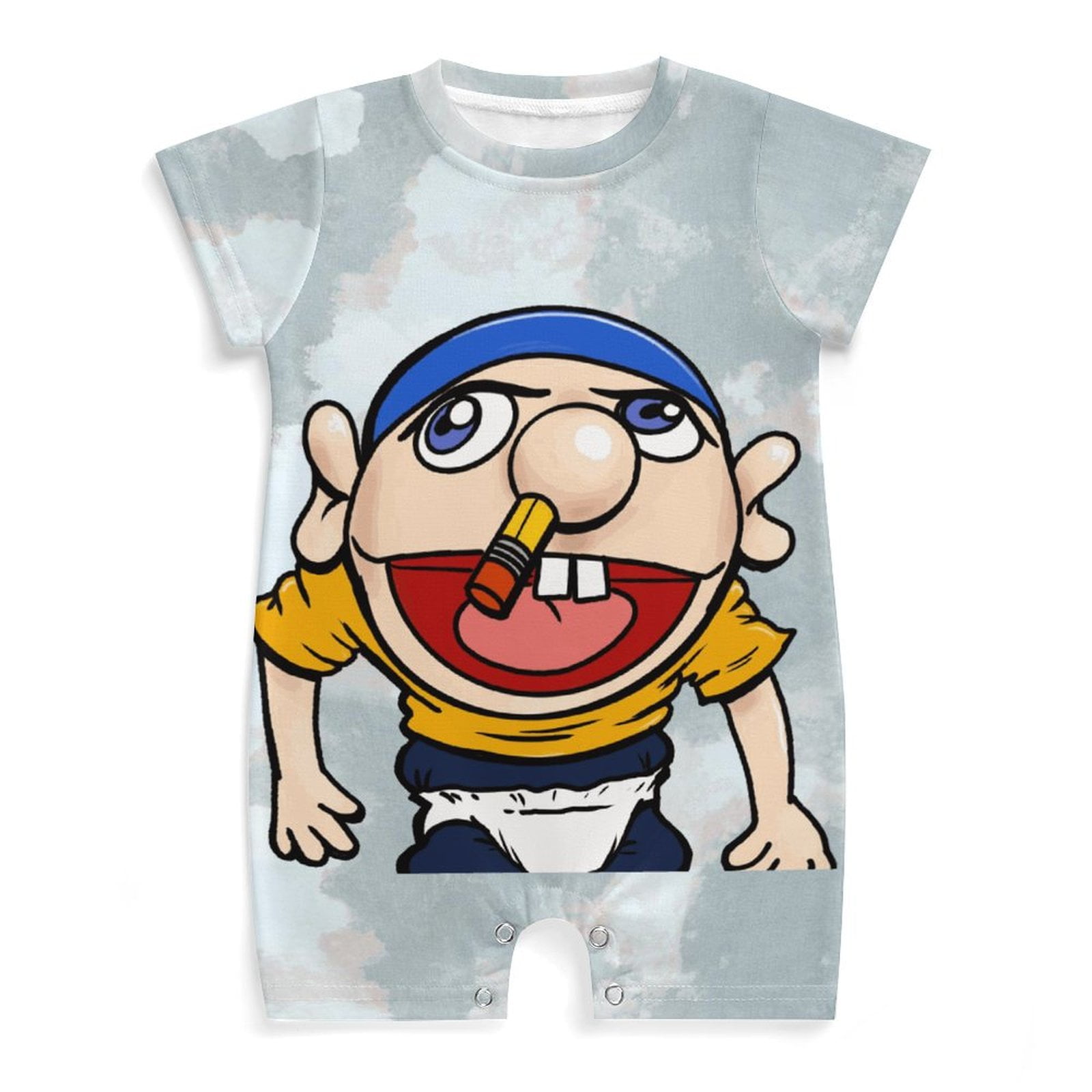 SML Jeffy Cartoon Baby One-Piece Rompers Short Sleeve Bodysuits ...