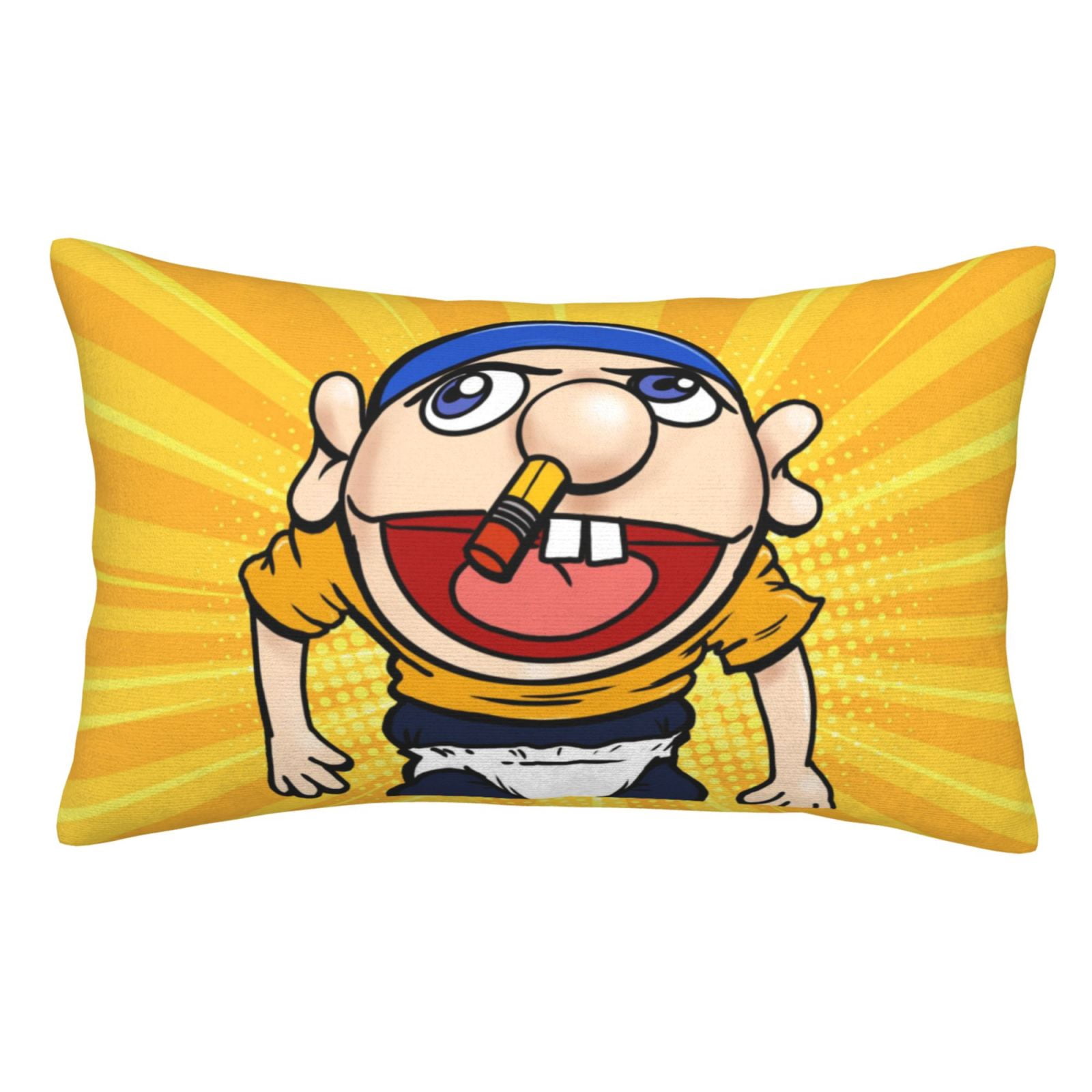SML Jeffy Cartoon Pillowcase Decor Cushion Pillow Covers With Hidden ...