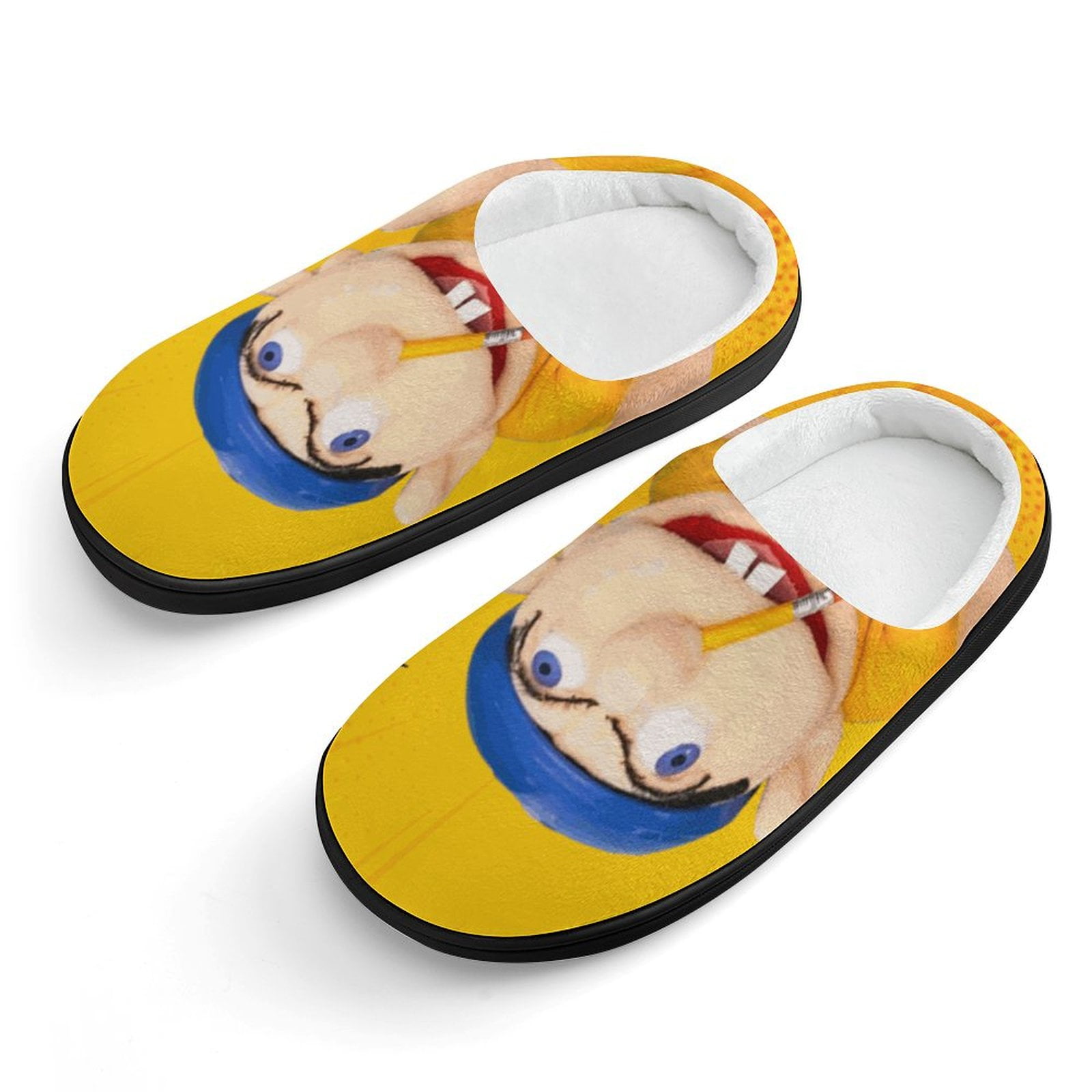 SML Jeffy Cotton Slippers For Kids Winter Warm Soft Plush Slippers with ...