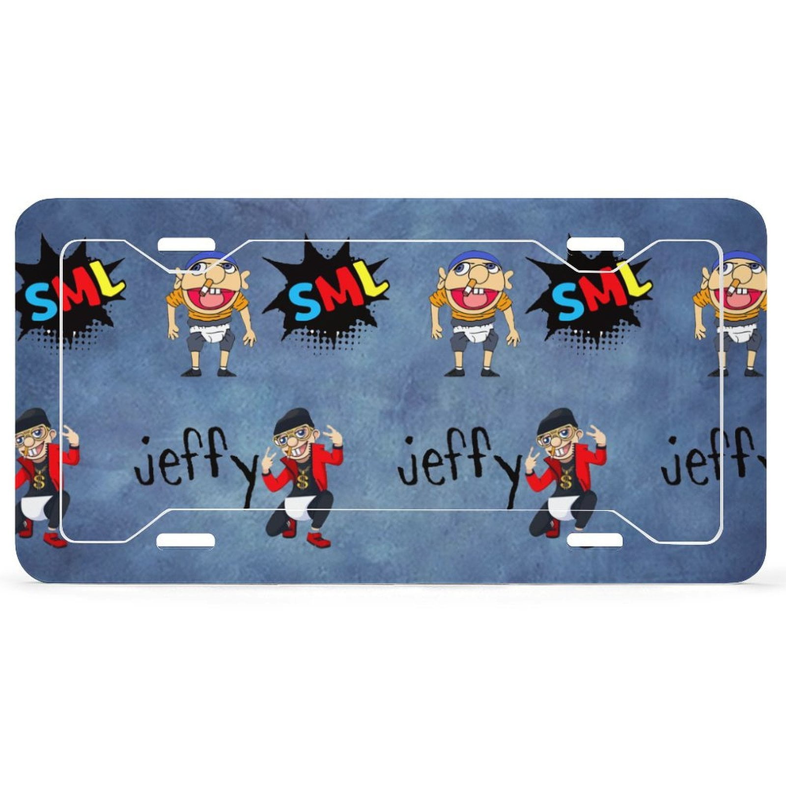 SML Jeffy License Plate Covers Frames Aluminum Auto Truck Car Tag Frame ...