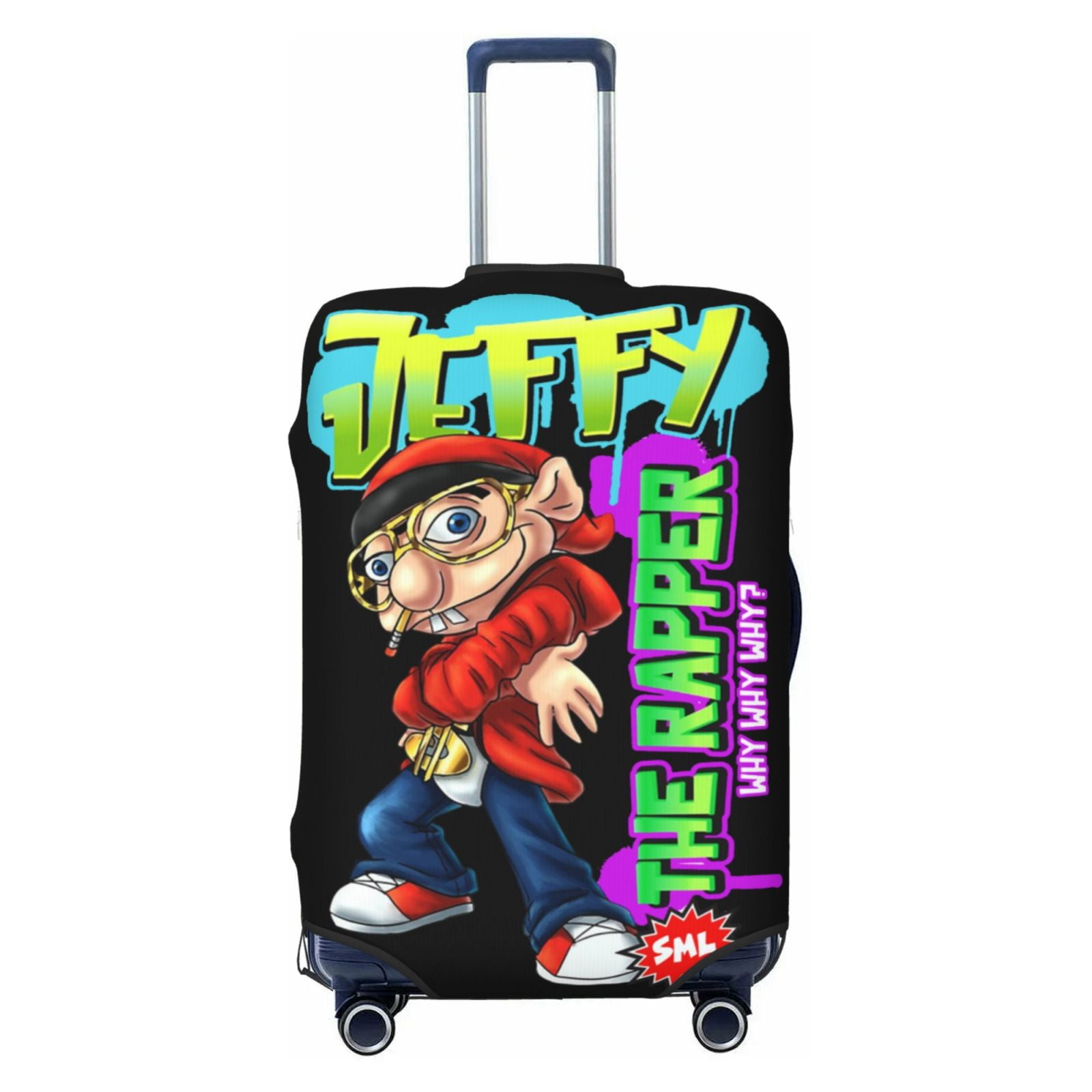 SML Jeffy Luggage Suitcase Covers Elastic Washable Cartoon Luggage Protector Travel Suitcase ...