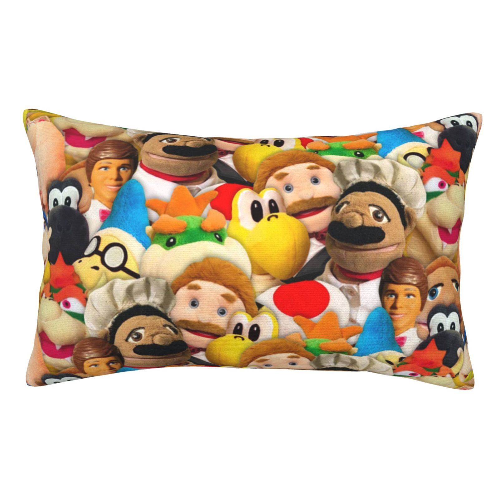 SML Jeffy Mario Pillowcase Decor Cushion Pillow Covers With Hidden ...