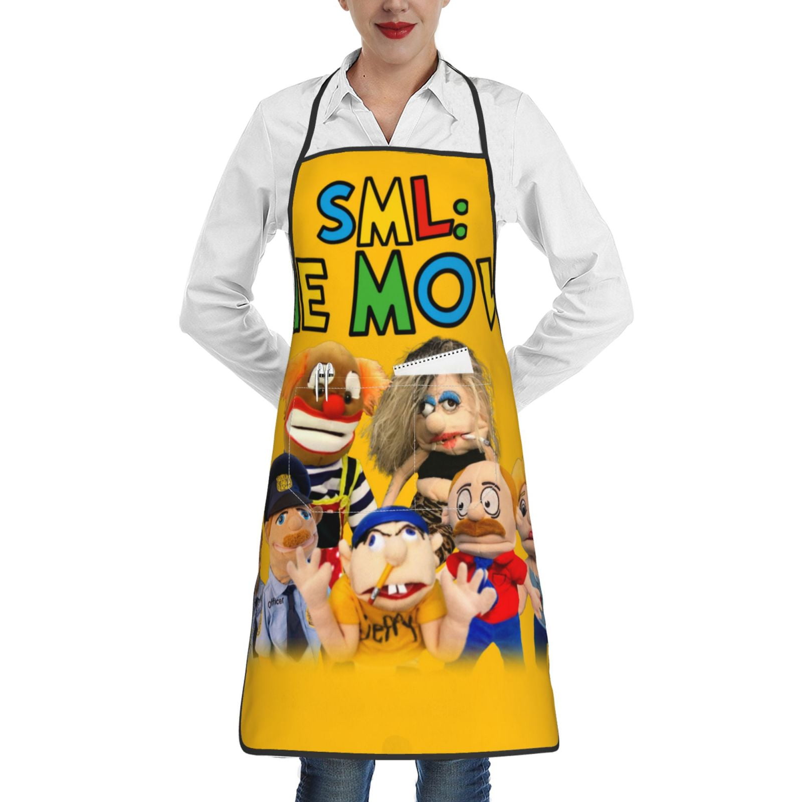 SML Jeffy Movie Waterproof Apron Home Decor Kitchen Fashion Apron For ...